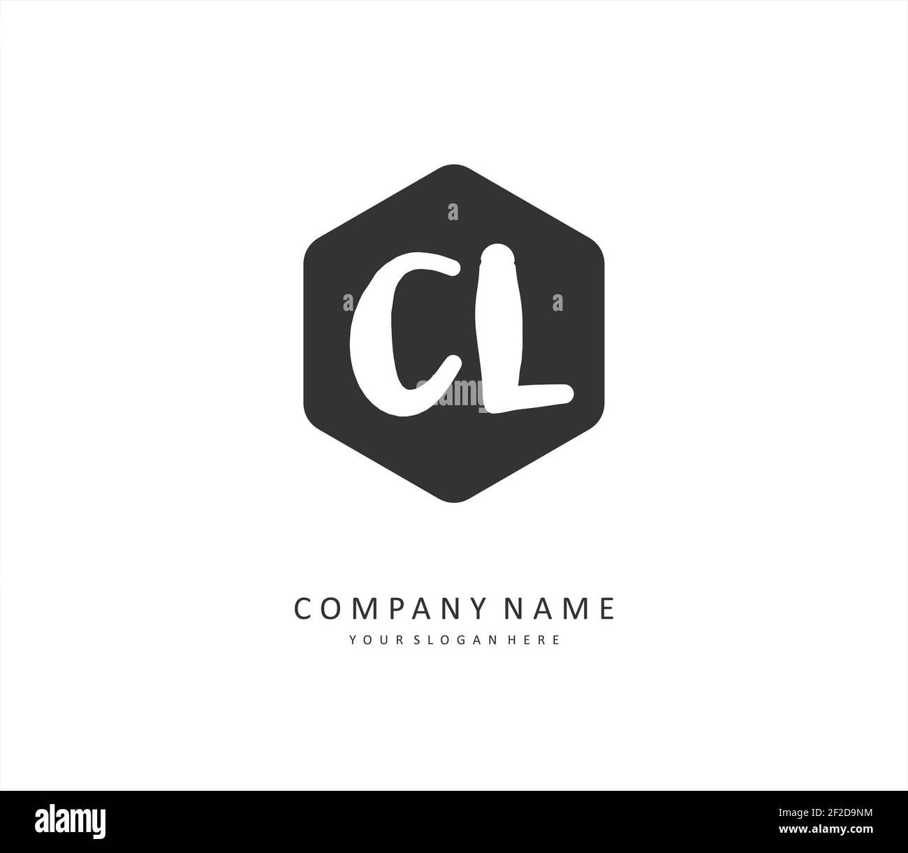 CL Initial letter handwriting and signature logo. A concept handwriting ...