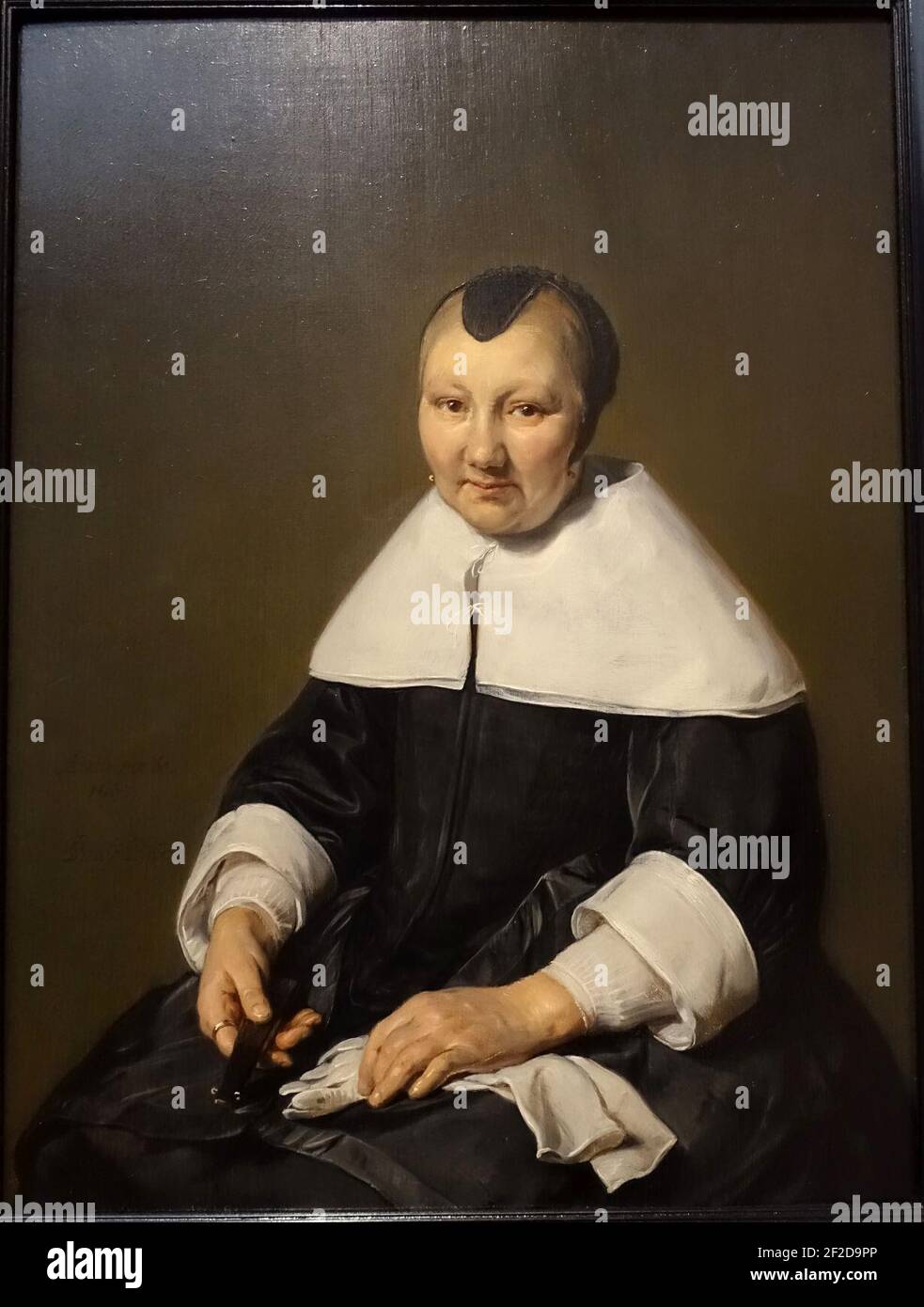 Portrait of Agatha van der Horn, wife of Cornelis Guldewagen, by Jan de ...