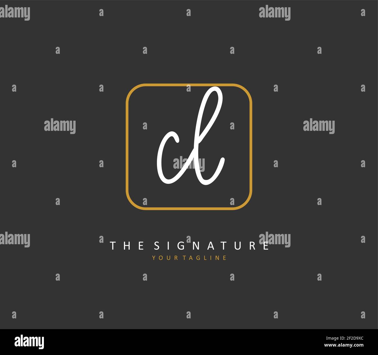 CL Initial letter handwriting and signature logo. A concept handwriting ...