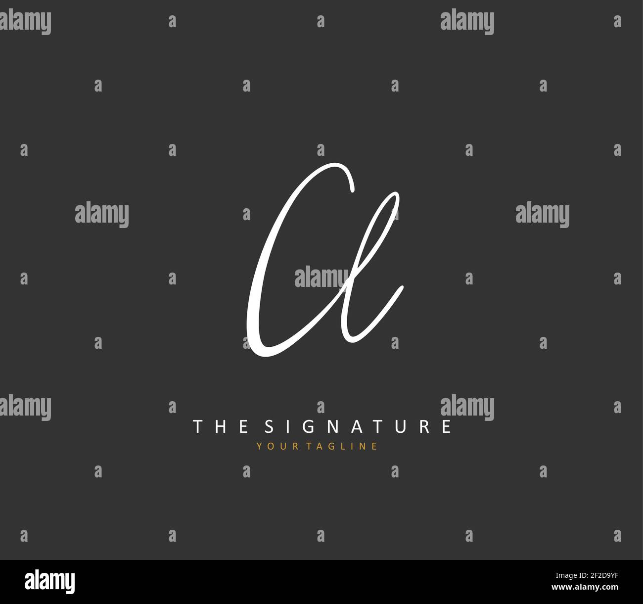 CL Initial letter handwriting and signature logo. A concept handwriting ...