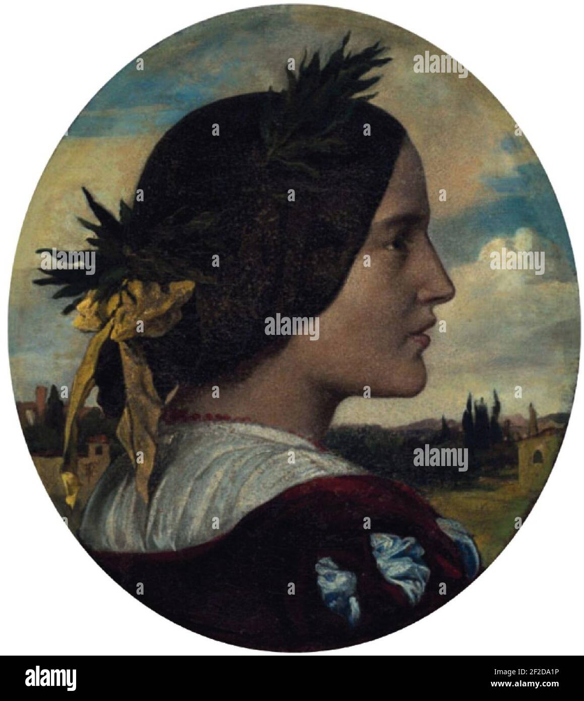 Portrait of Alexandra Leighton (later Mrs. Sutherland Orr) 1853 Stock ...