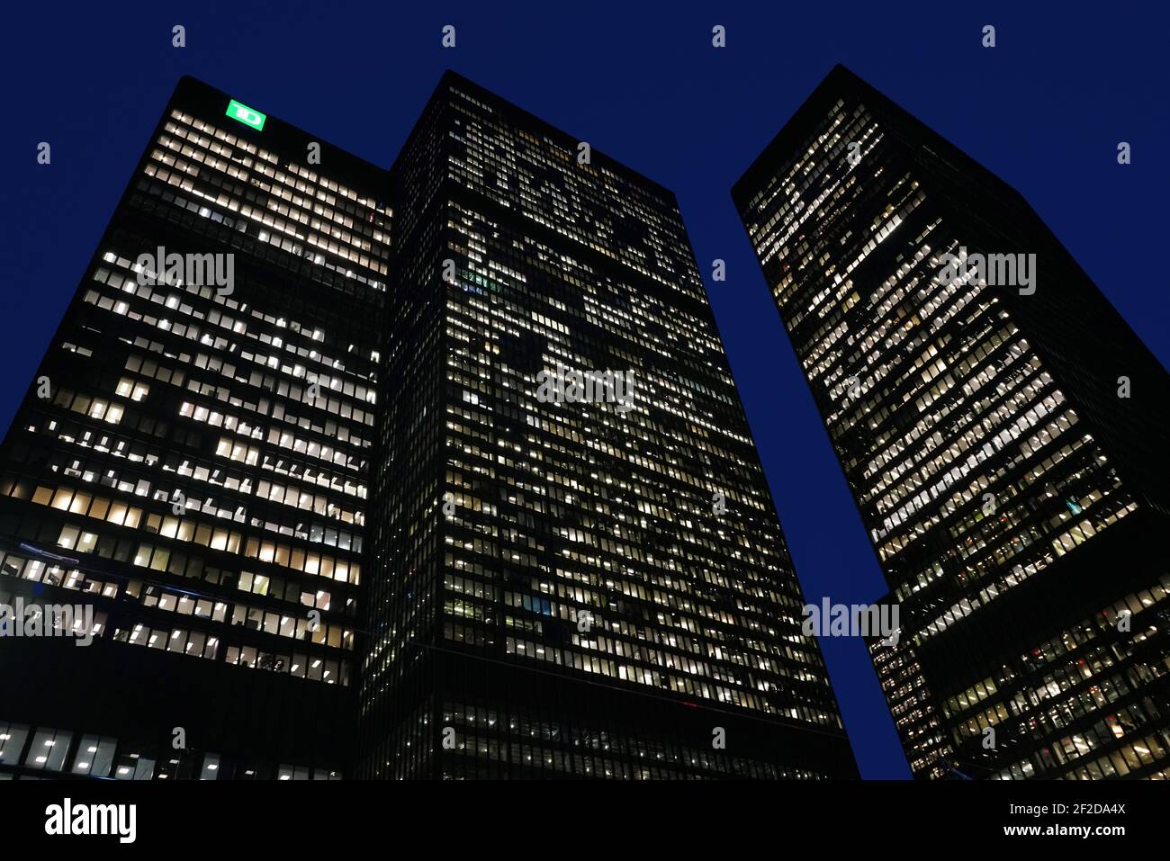 Toronto, Canada - December 16, 2019: Toronto financial district office ...