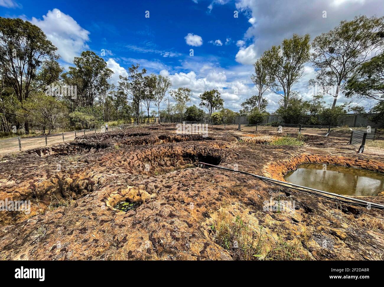Panoramic view of the 25 million years old (Miocene Epoch) 32 open ...