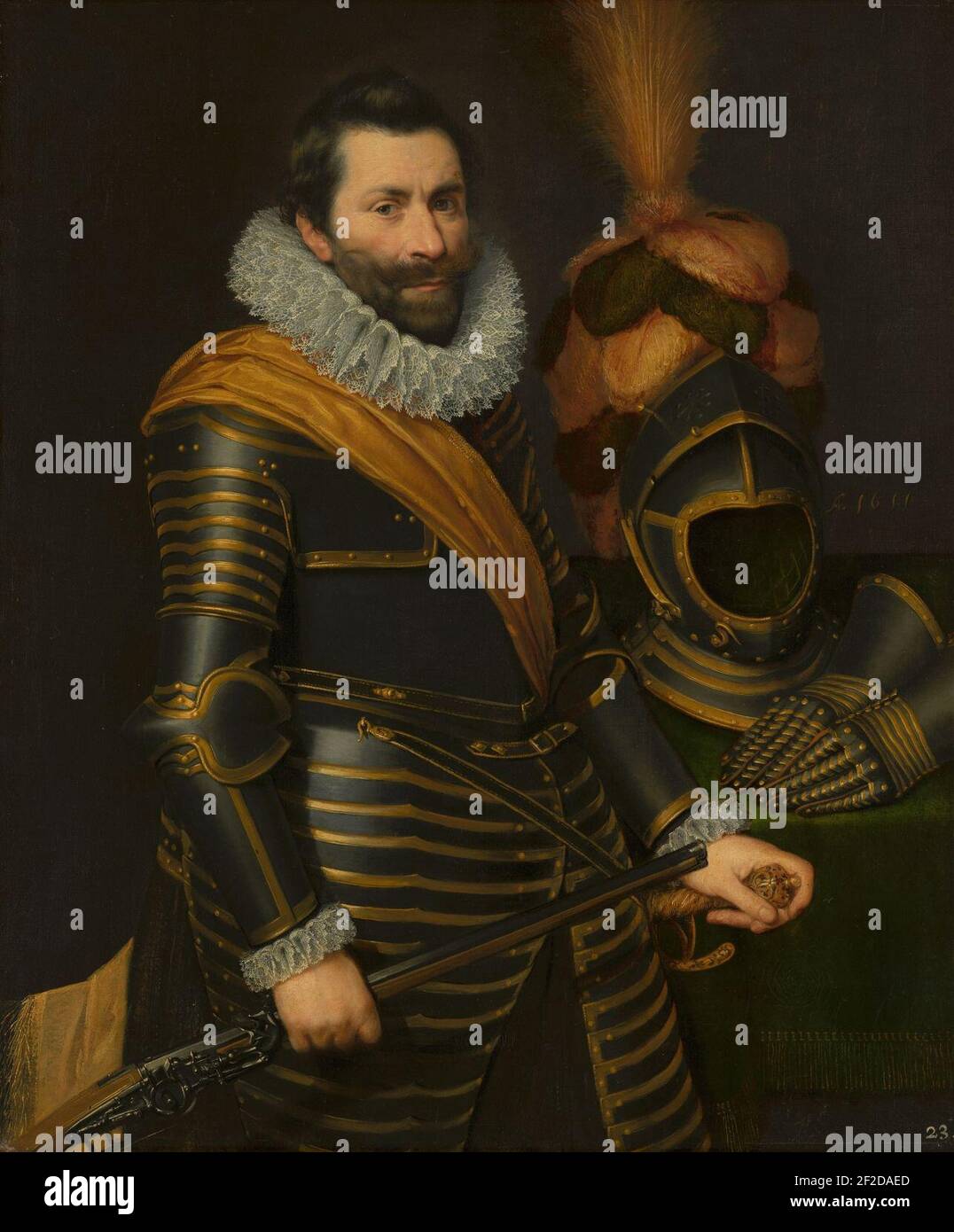 Portrait of an Officer by Jan van Ravesteyn and workshop Stock Photo ...