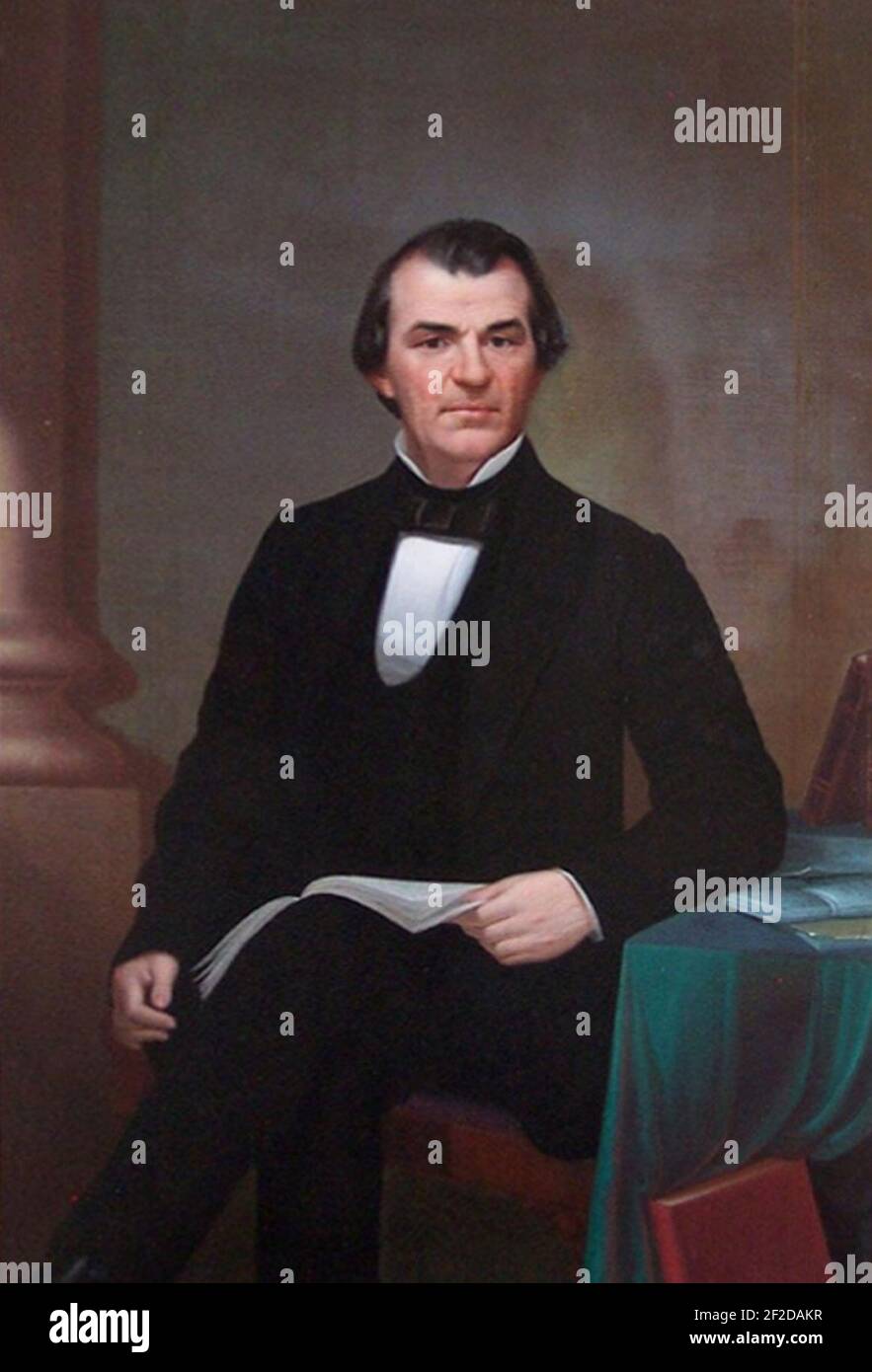 Portrait of Andrew Johnson, by Samuel M. Shaver Stock Photo - Alamy