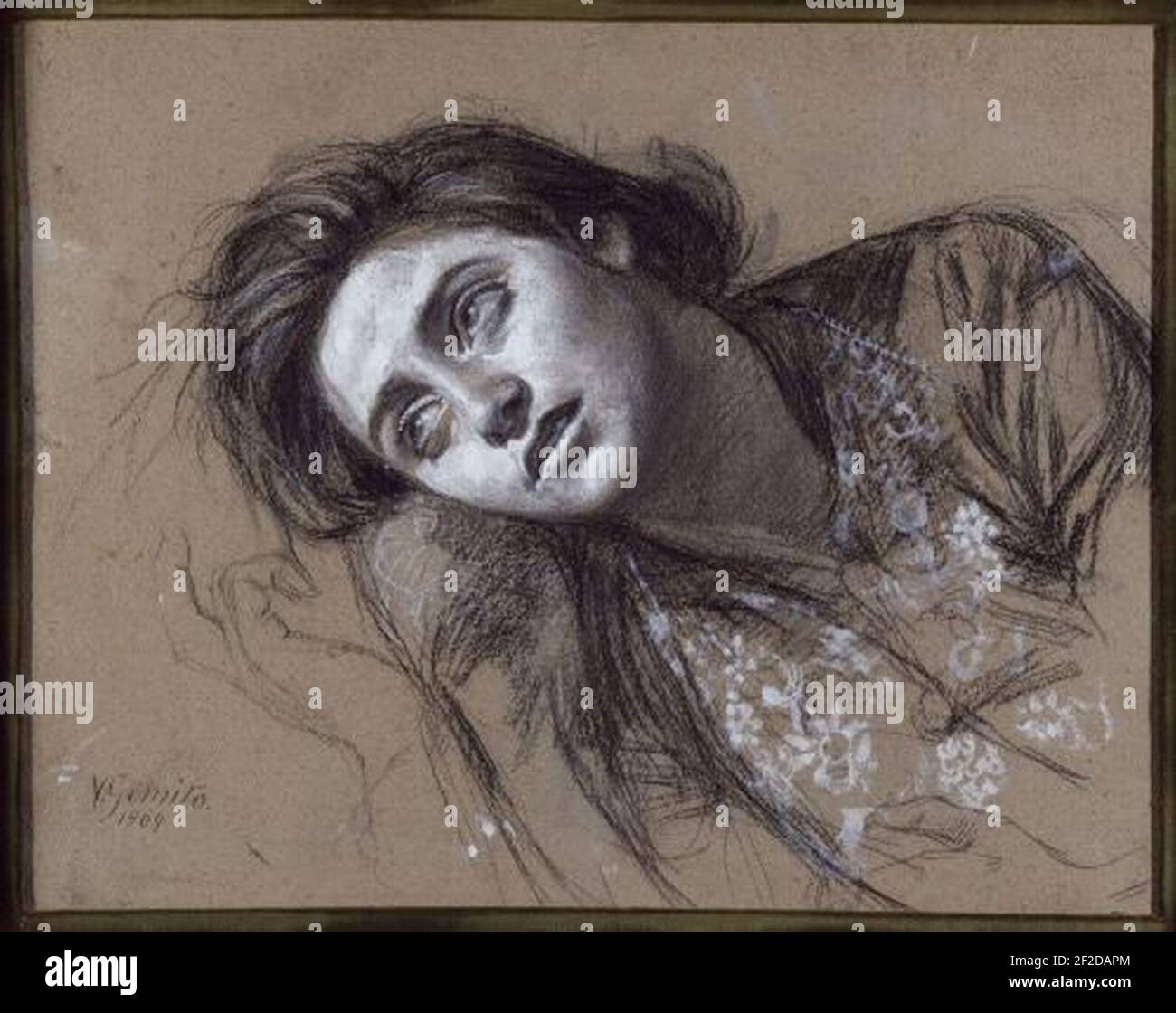 Portrait of Anna Gemito, 1909 - Vincenzo Gemito Stock Photo - Alamy
