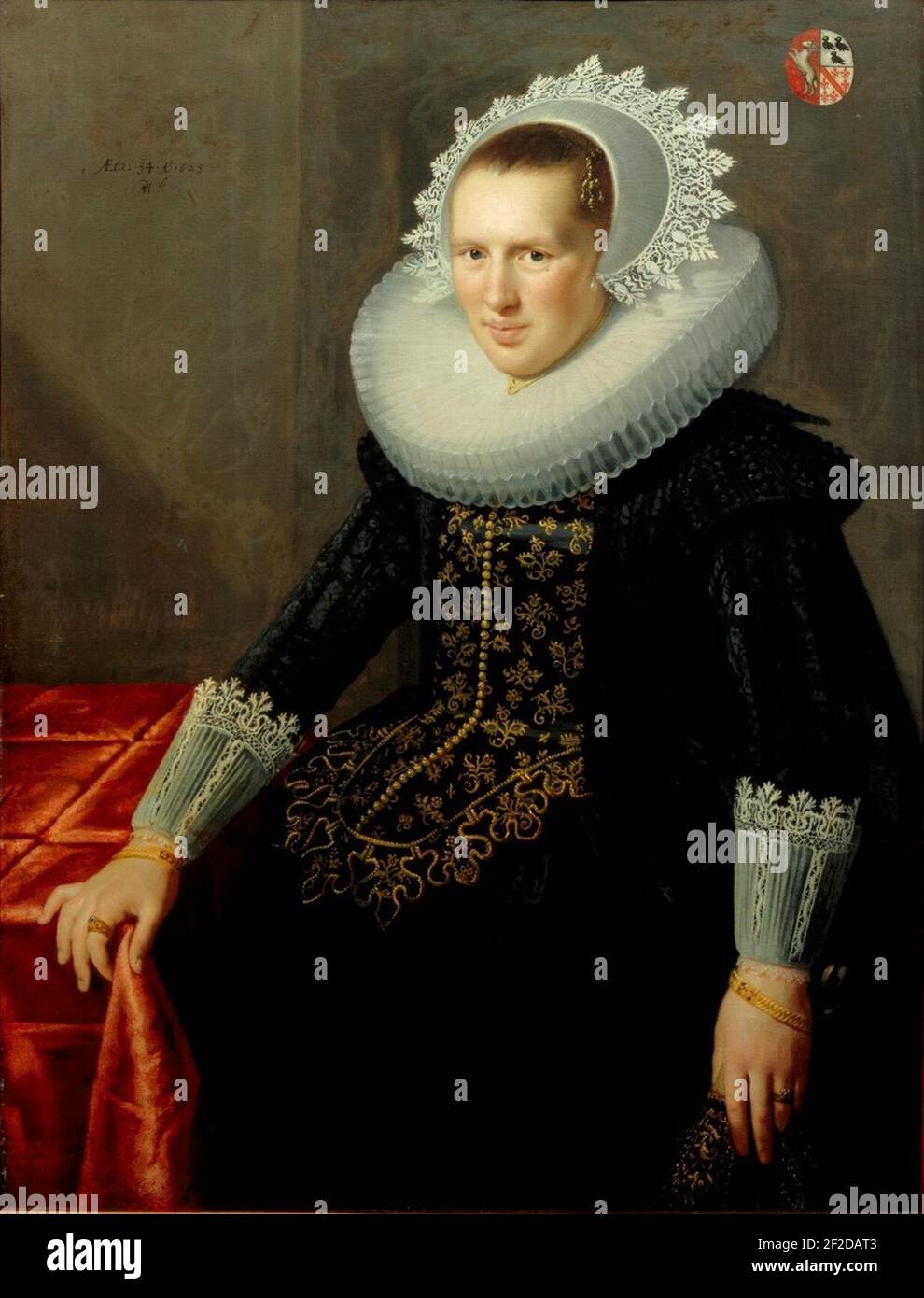 Portrait of Anna Strick by Paulus Moreelse Stock Photo - Alamy