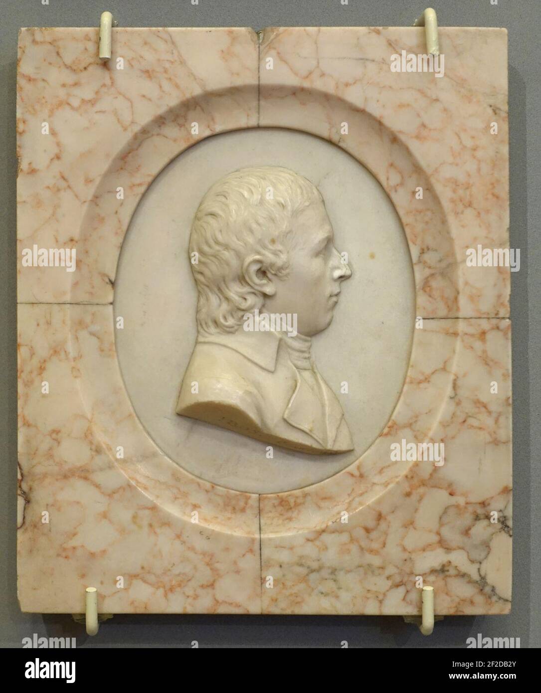 Portrait of Anton Boos by Konrad Eberhard, c. 1805, alabaster in marble ...