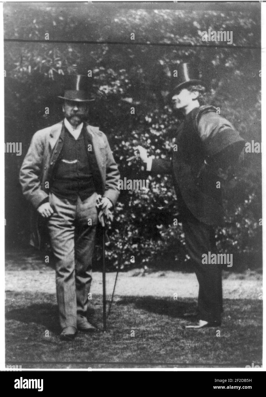 Portrait of artists William M. Chase and James M. Whistler, standing ...