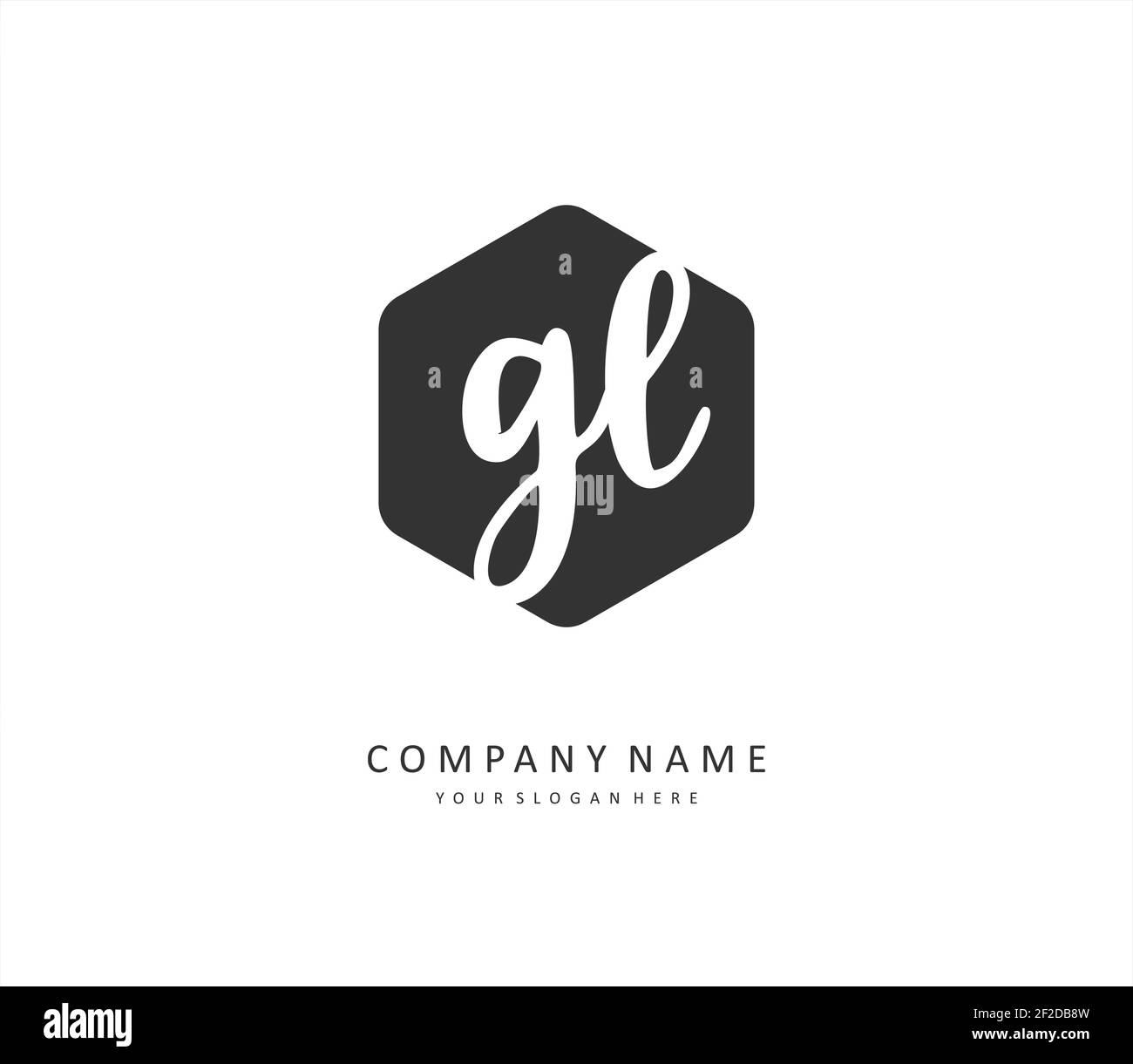 Gl letter signature logo Cut Out Stock Images & Pictures - Alamy