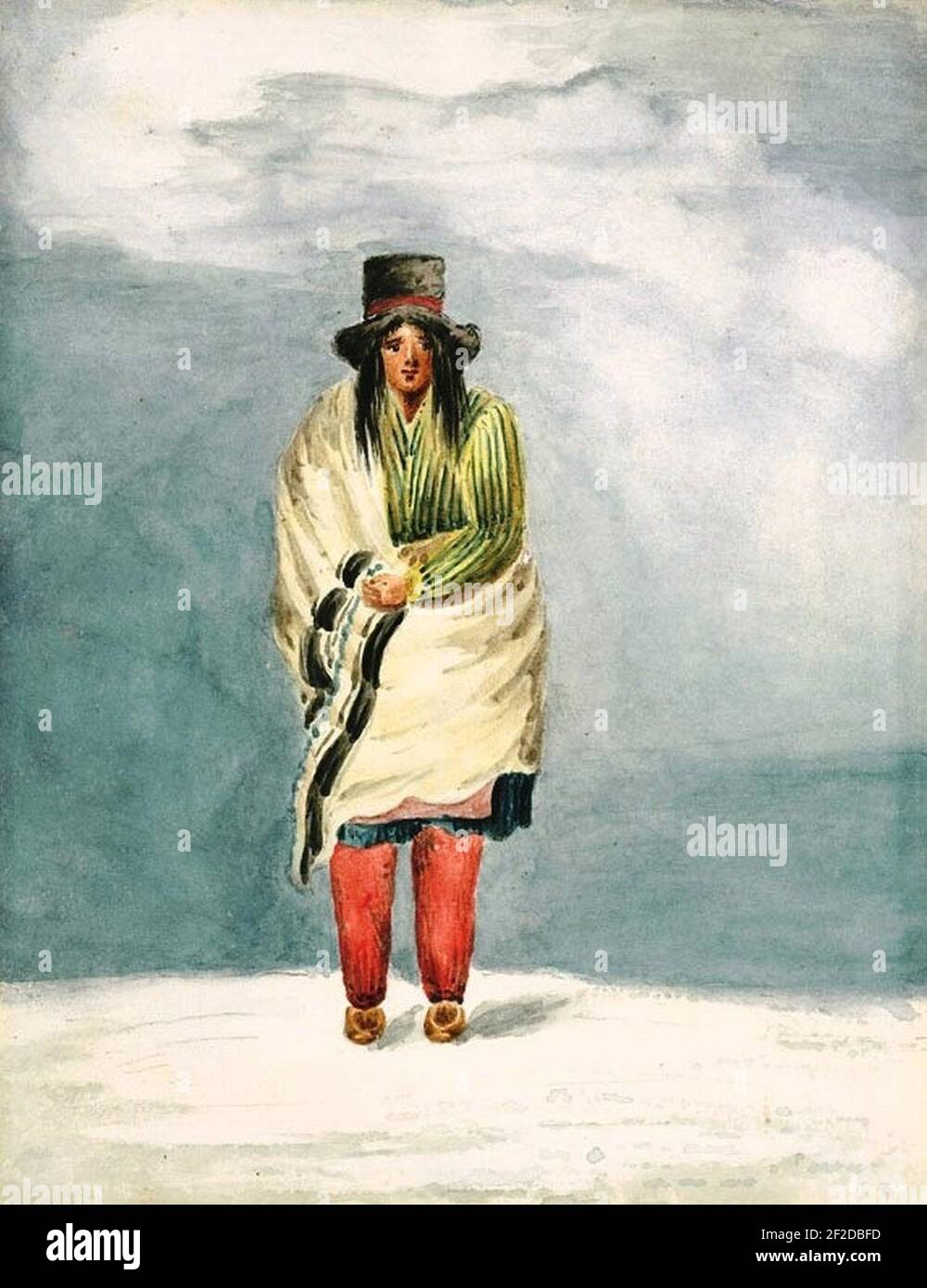 Portrait of Canadian Indian Christine Vincent by Philip Bainbrigge ...