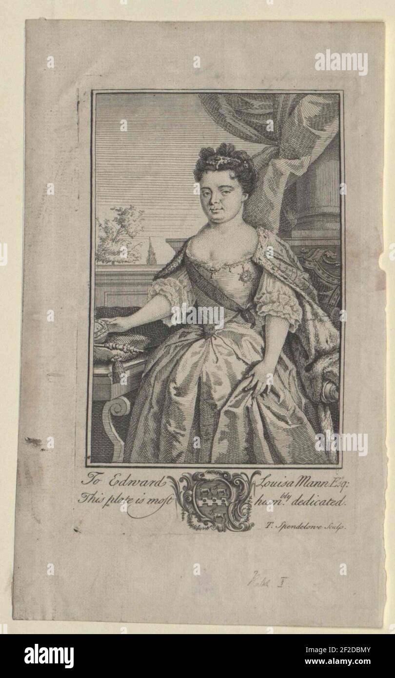 Portrait of Catherine I (engraving) 01 Stock Photo - Alamy