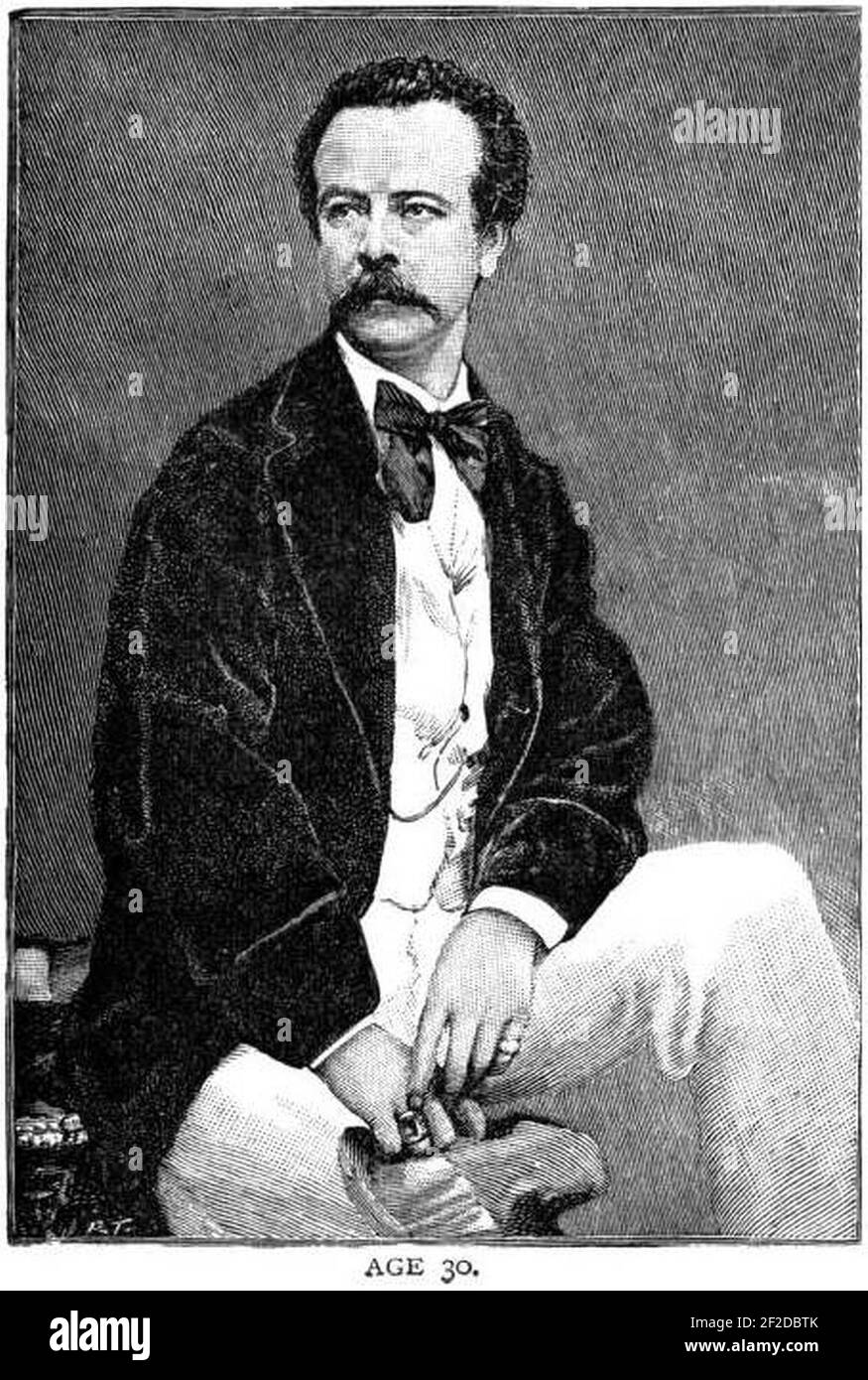 Portrait of Charles Frederick Worth aged 30 Stock Photo - Alamy