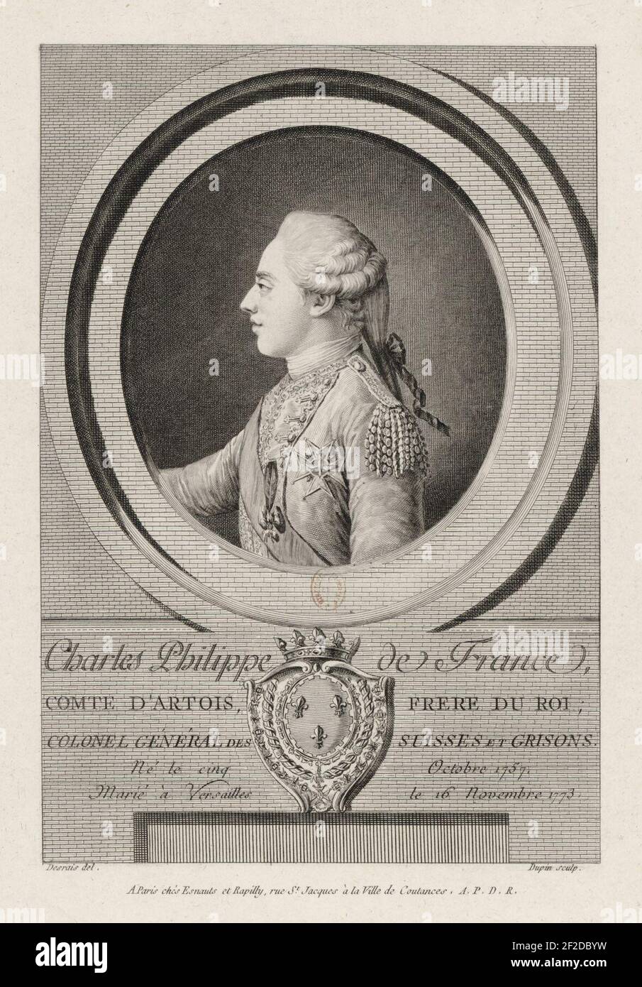 Portrait of Charles X as Count of Artois - Dupin Stock Photo - Alamy