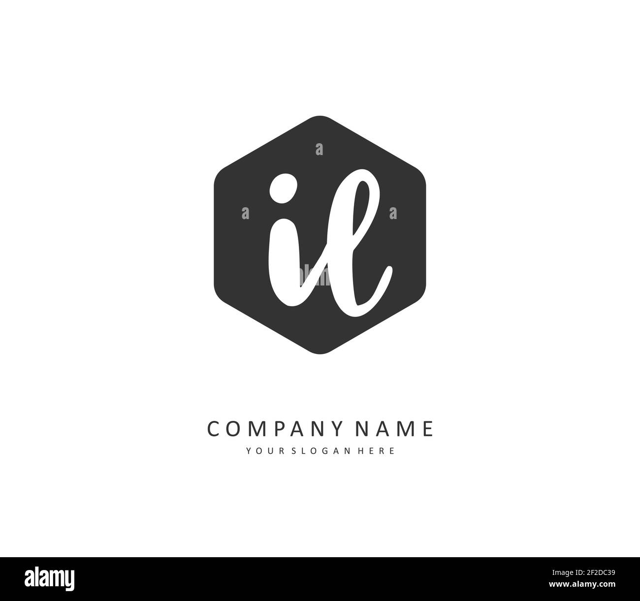 IL Initial letter handwriting and signature logo. A concept handwriting ...