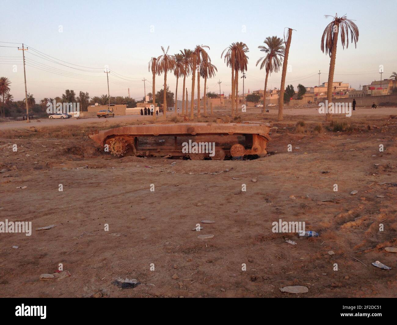 photo of damaged tank in iraq Stock Photo - Alamy