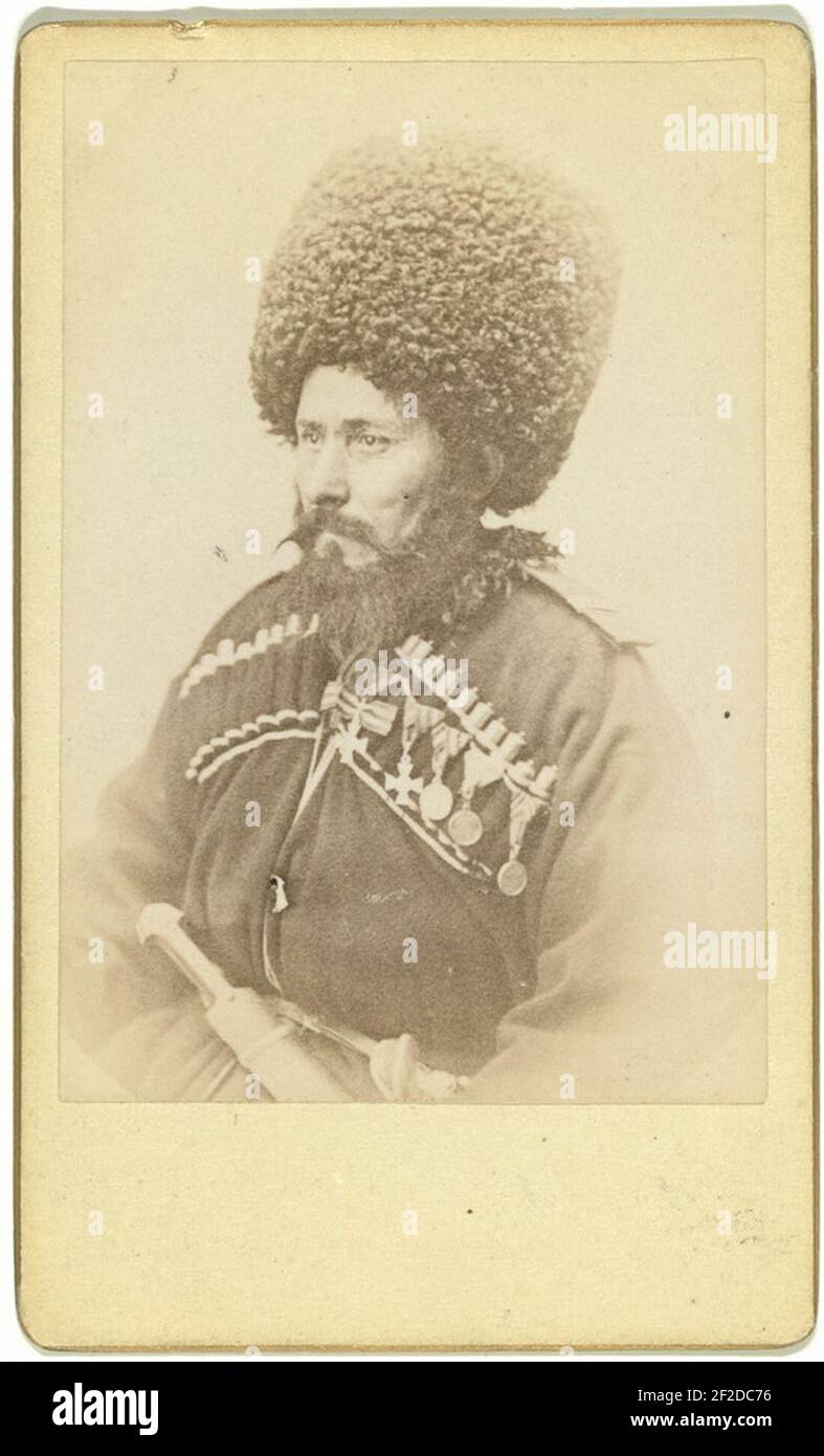Portrait of Daghestani man. George Kennan. 1870-1886 Stock Photo - Alamy