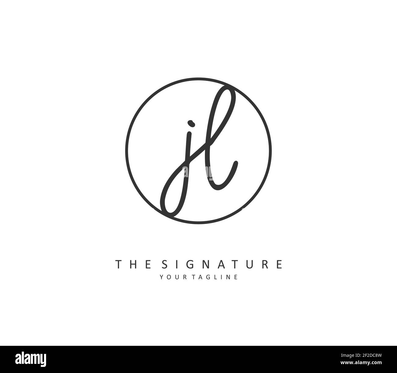 JL Initial letter handwriting and signature logo. A concept handwriting ...