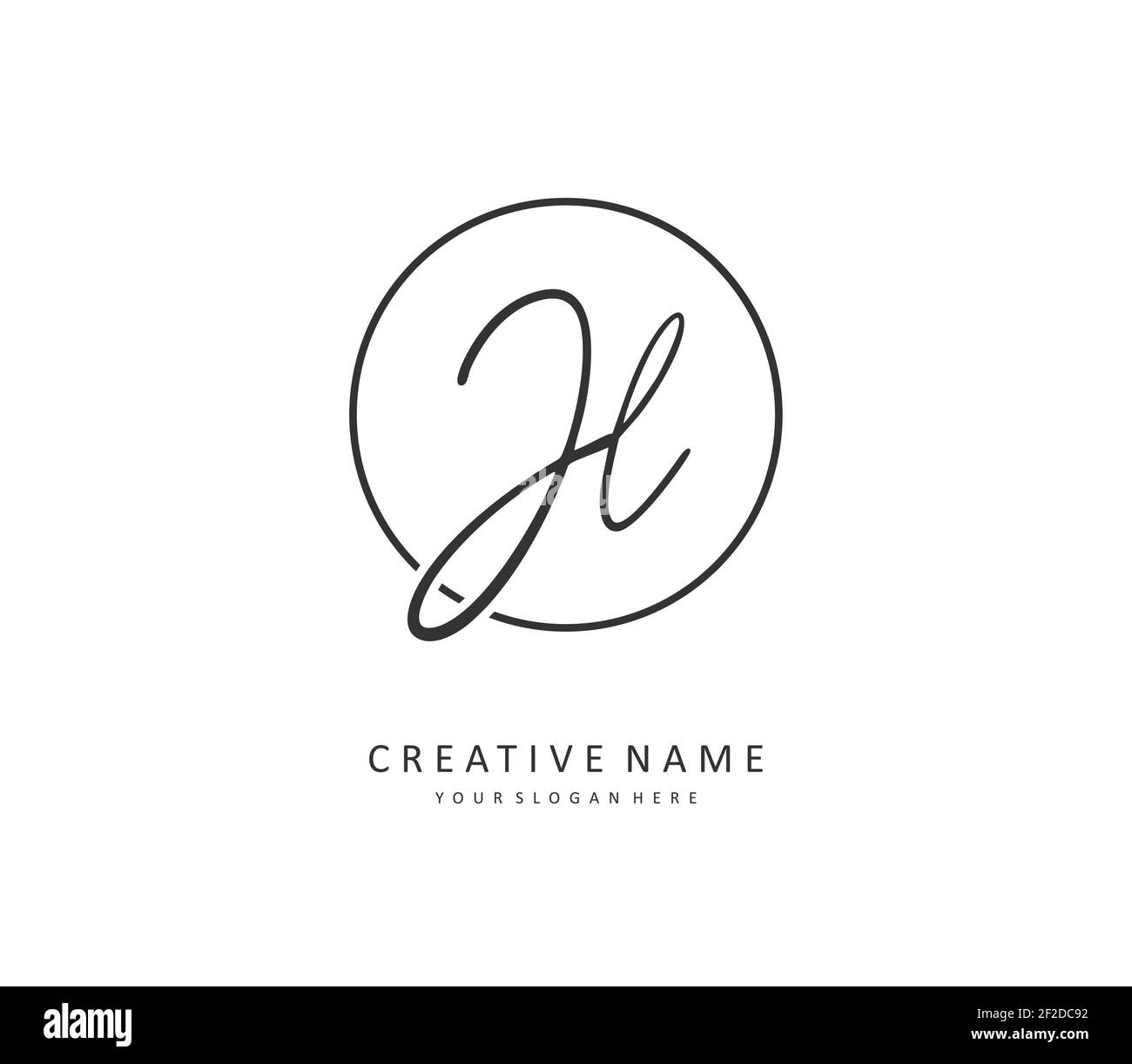 JL Initial letter handwriting and signature logo. A concept handwriting ...