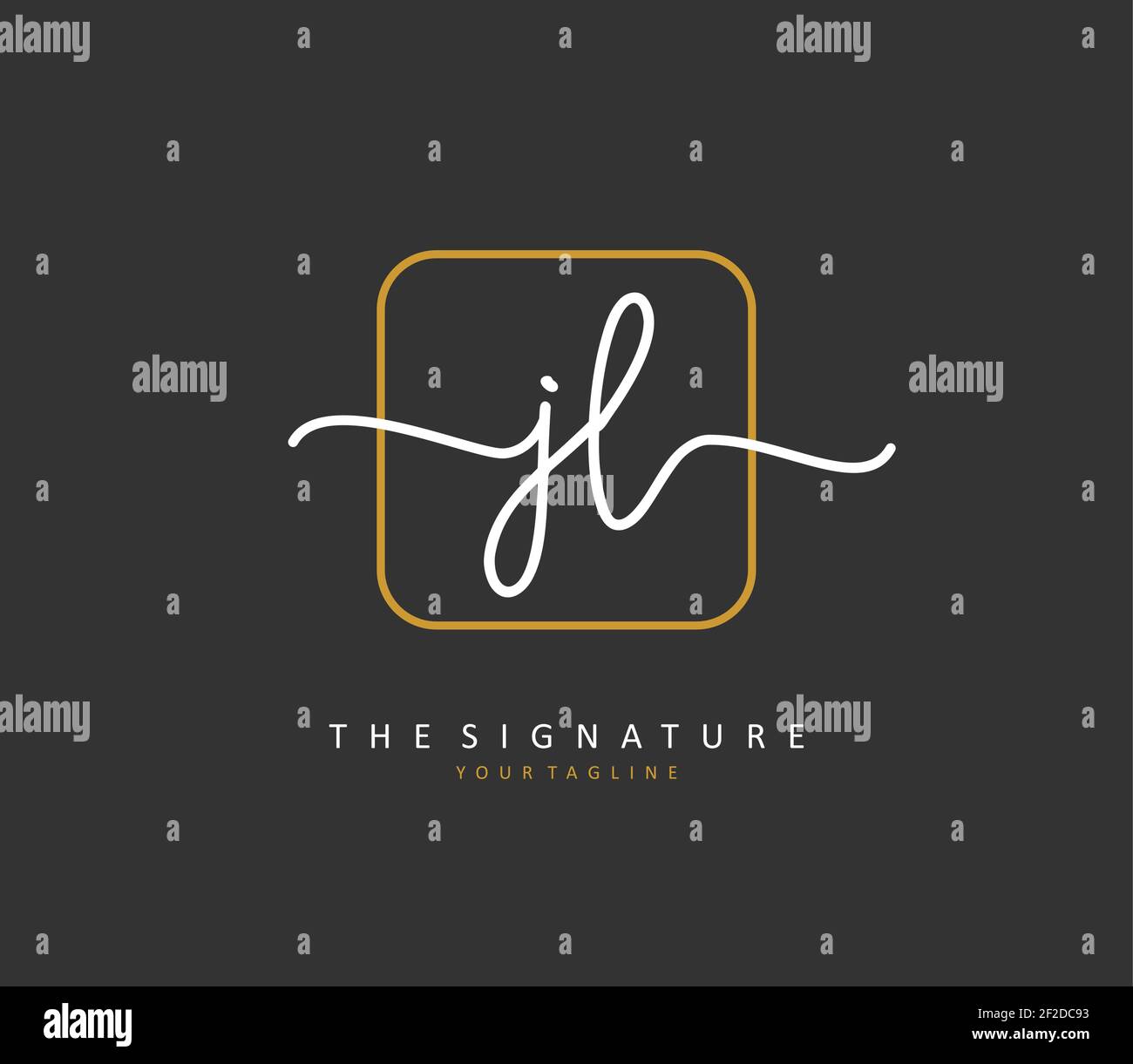 JL Initial letter handwriting and signature logo. A concept handwriting ...