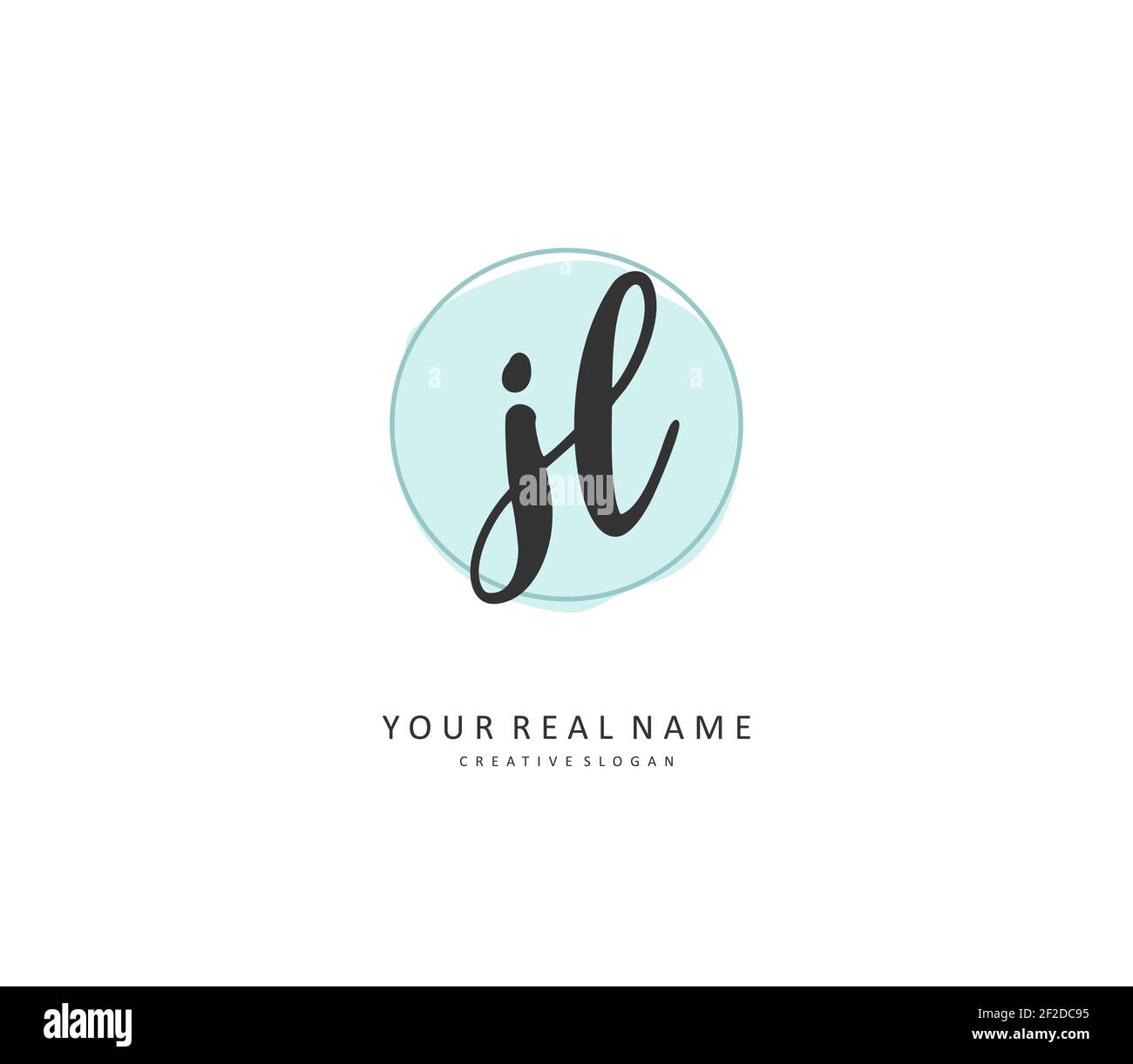 JL Initial letter handwriting and signature logo. A concept handwriting ...