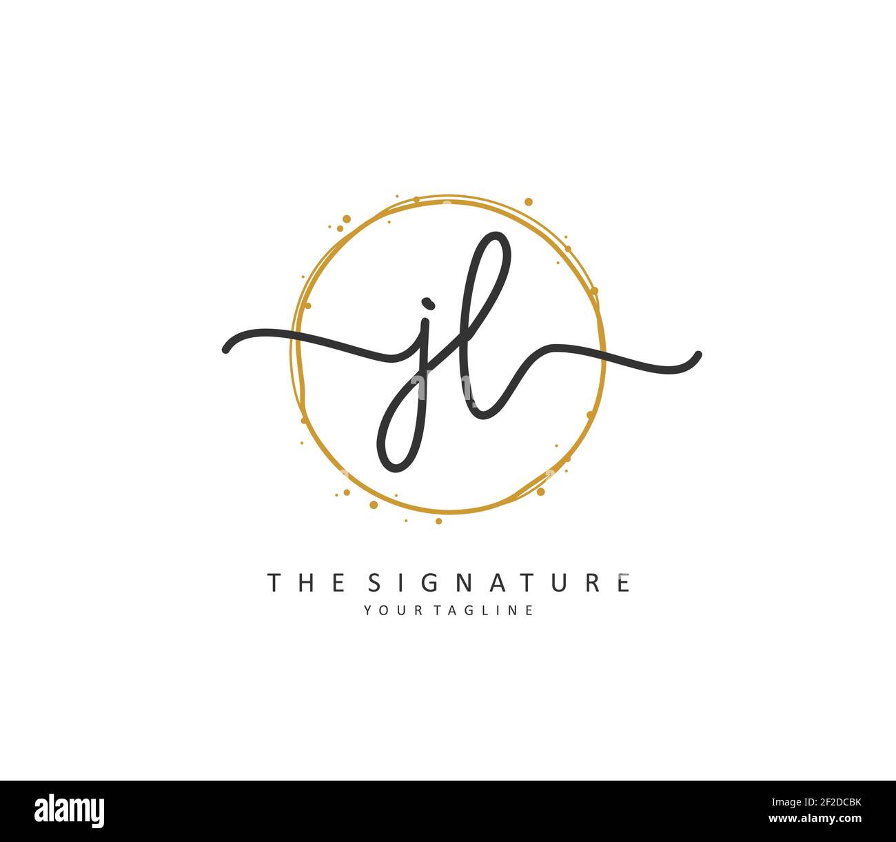 JL Initial letter handwriting and signature logo. A concept handwriting ...
