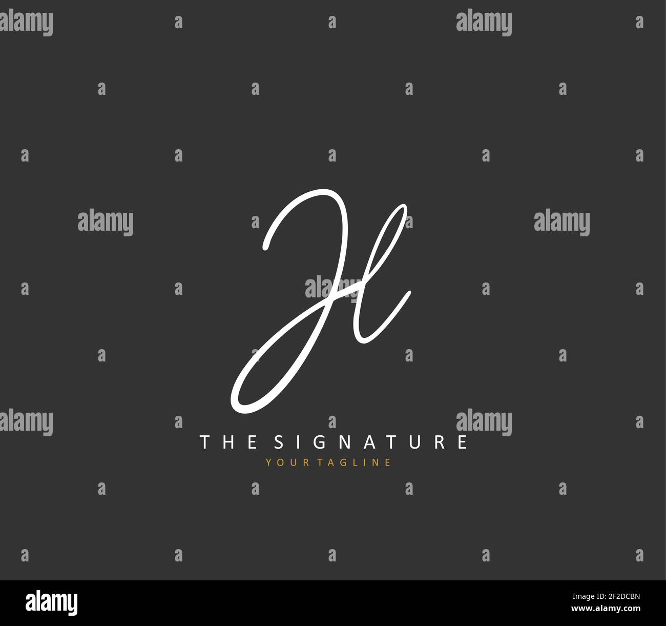 JL Initial letter handwriting and signature logo. A concept handwriting ...