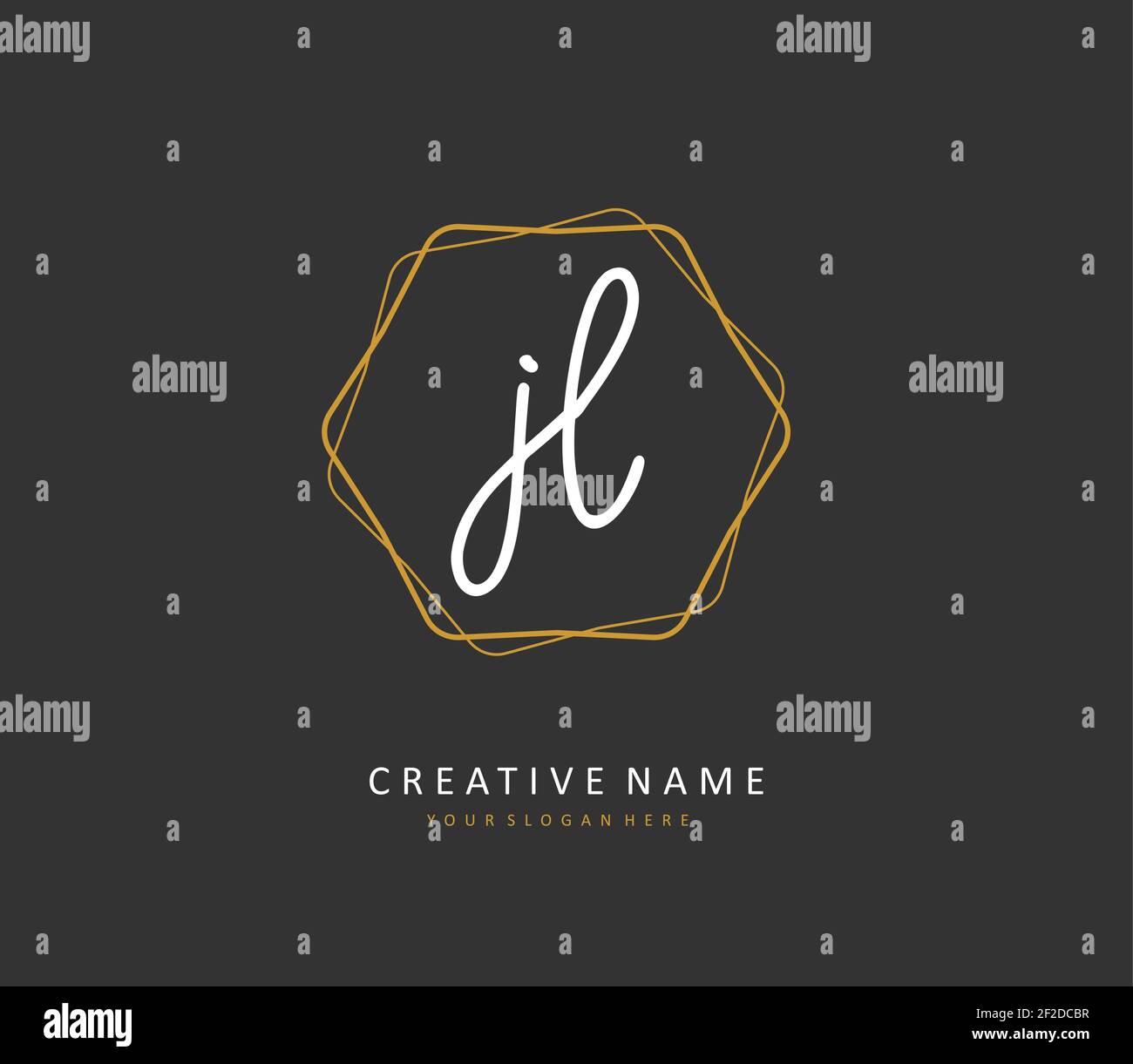 JL Initial letter handwriting and signature logo. A concept handwriting ...