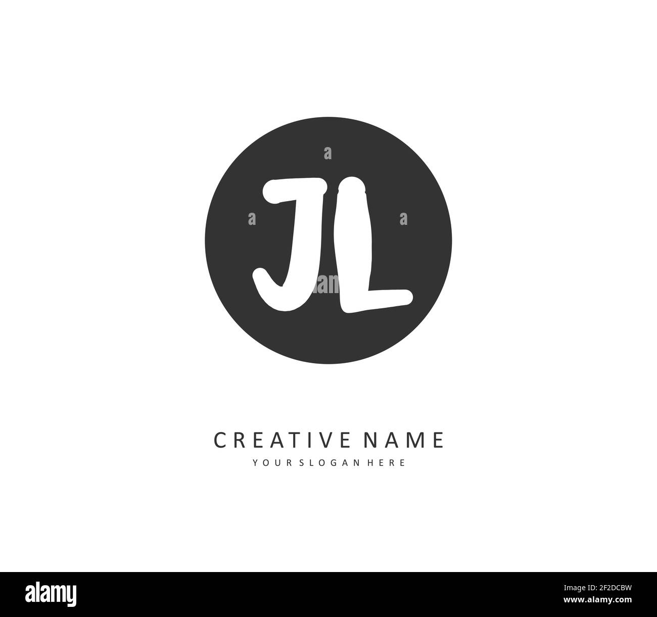 JL Initial letter handwriting and signature logo. A concept handwriting ...