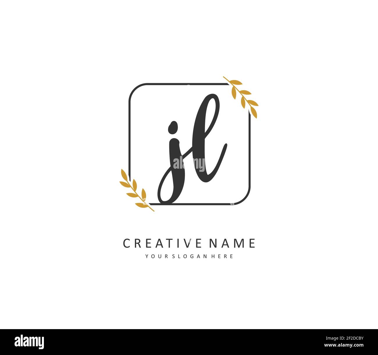 JL Initial letter handwriting and signature logo. A concept handwriting ...
