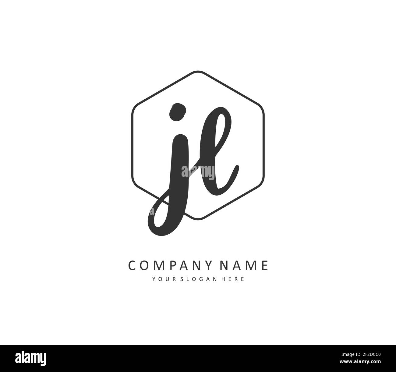 JL Initial letter handwriting and signature logo. A concept handwriting ...