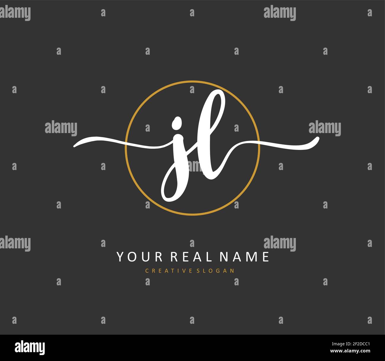 JL Initial letter handwriting and signature logo. A concept handwriting ...