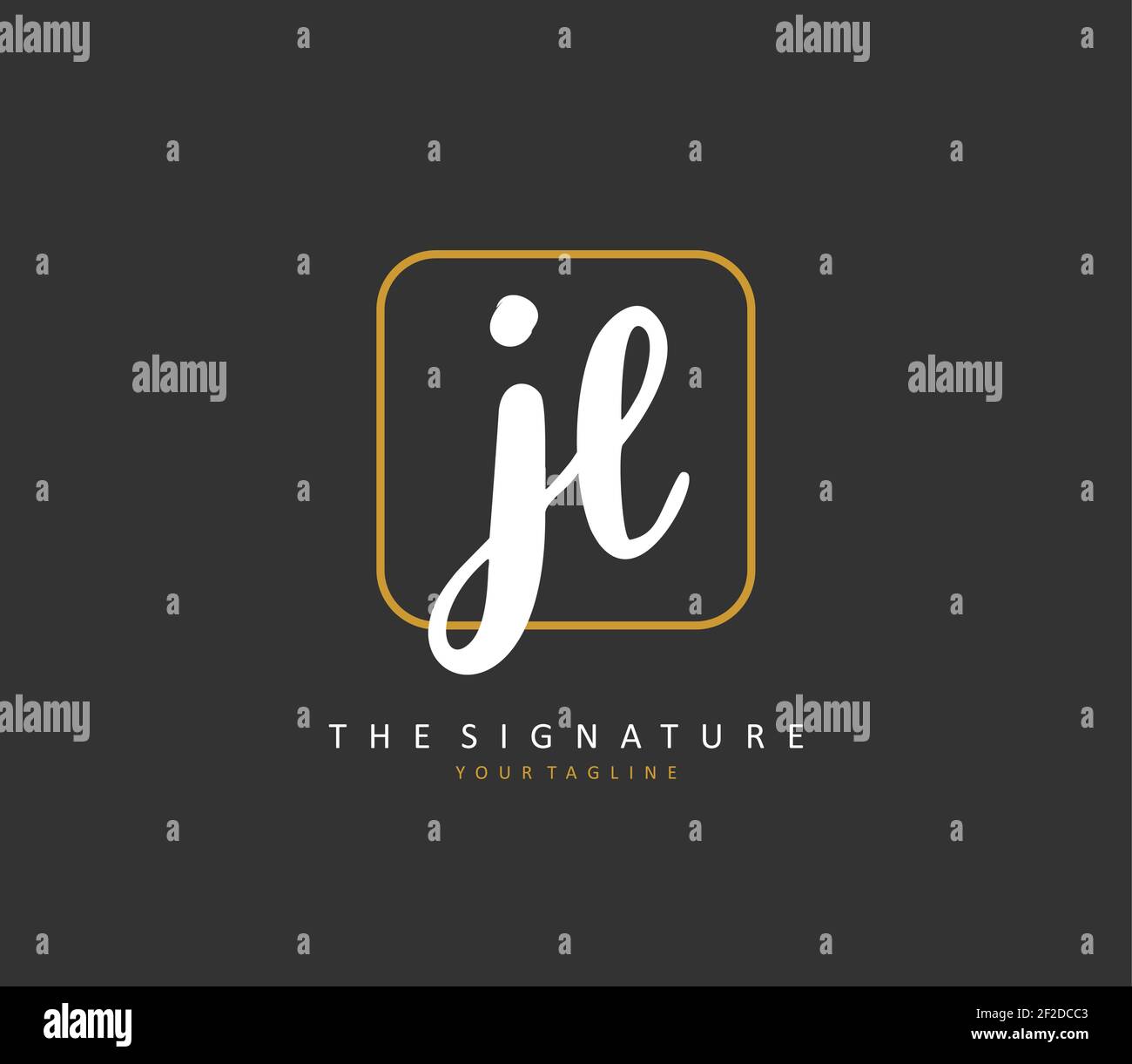 JL Initial letter handwriting and signature logo. A concept handwriting ...