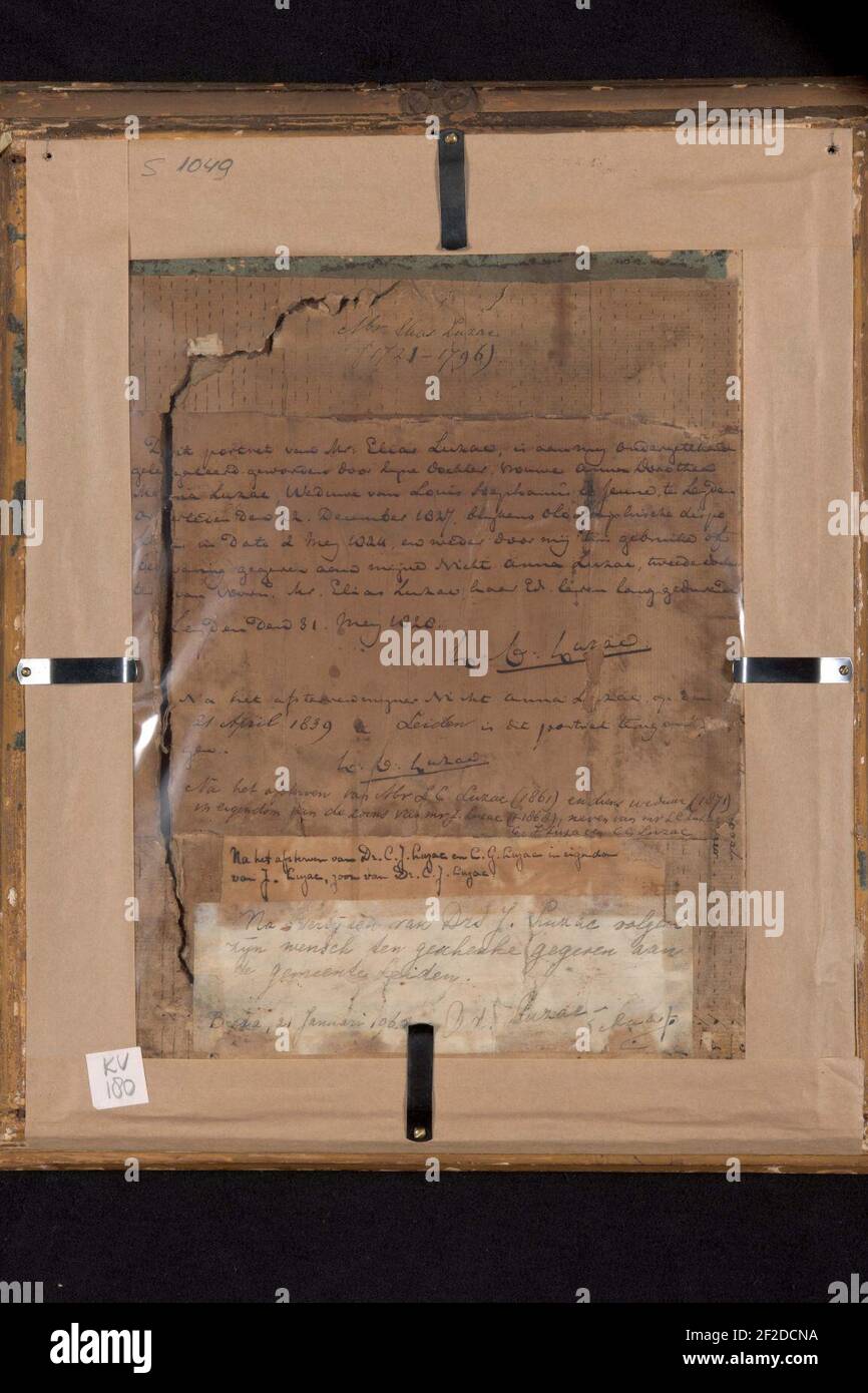 Portrait of Elias Luzac (flipside Stock Photo - Alamy