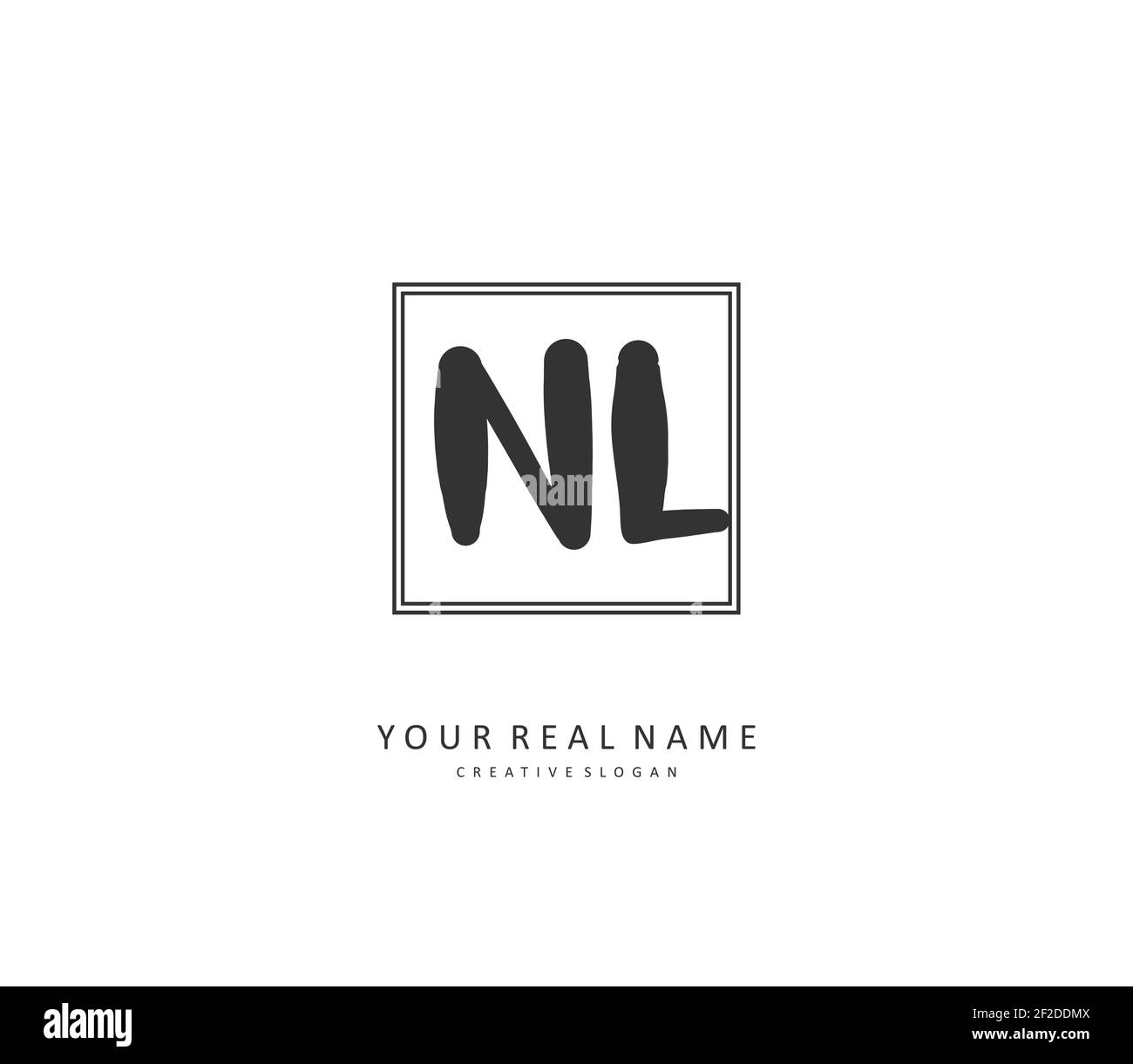 NL Initial Letter Handwriting And Signature Logo A Concept Handwriting NL Initial Letter Handwriting And Signature Logo A Concept Handwriting
