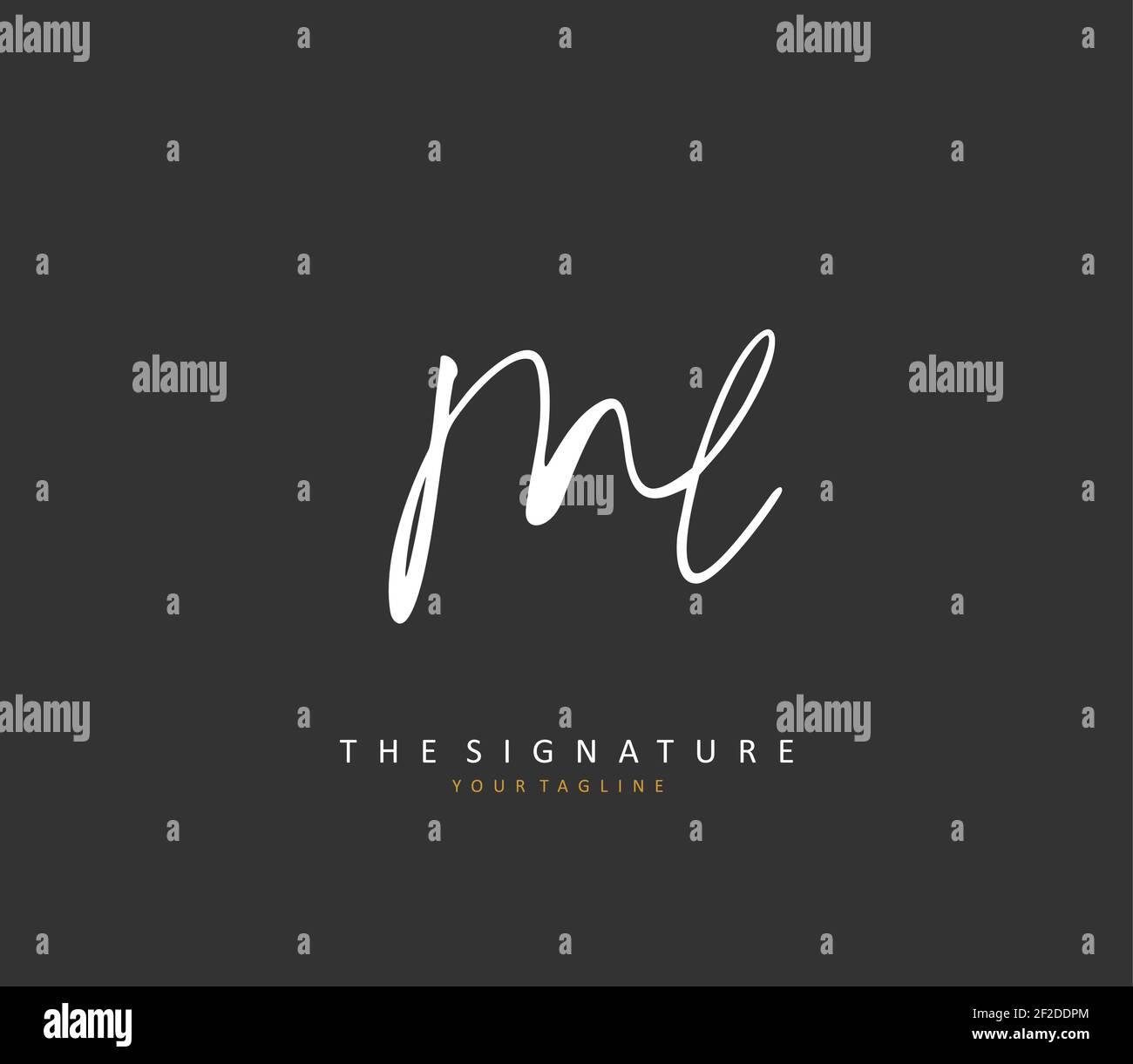 ML Initial letter handwriting and signature logo. A concept handwriting ...