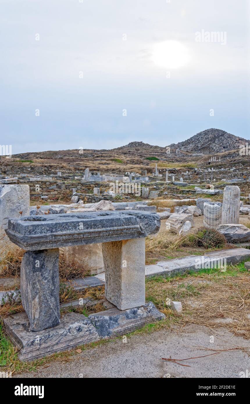 Greece, Cyclades islands, Delos, Unesco world heritage, Delos, the most ...