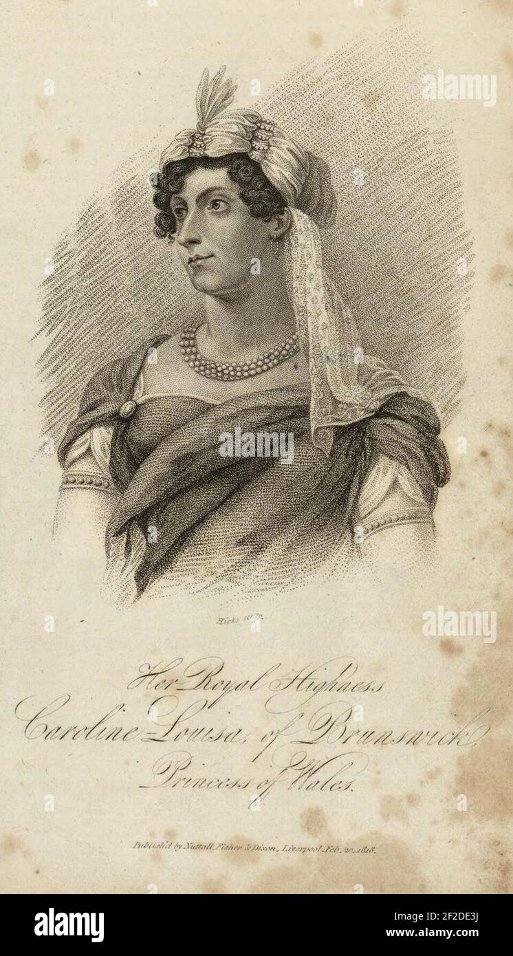 Portrait of Her royal highness Caroline Louisa of Brunswick princess of ...