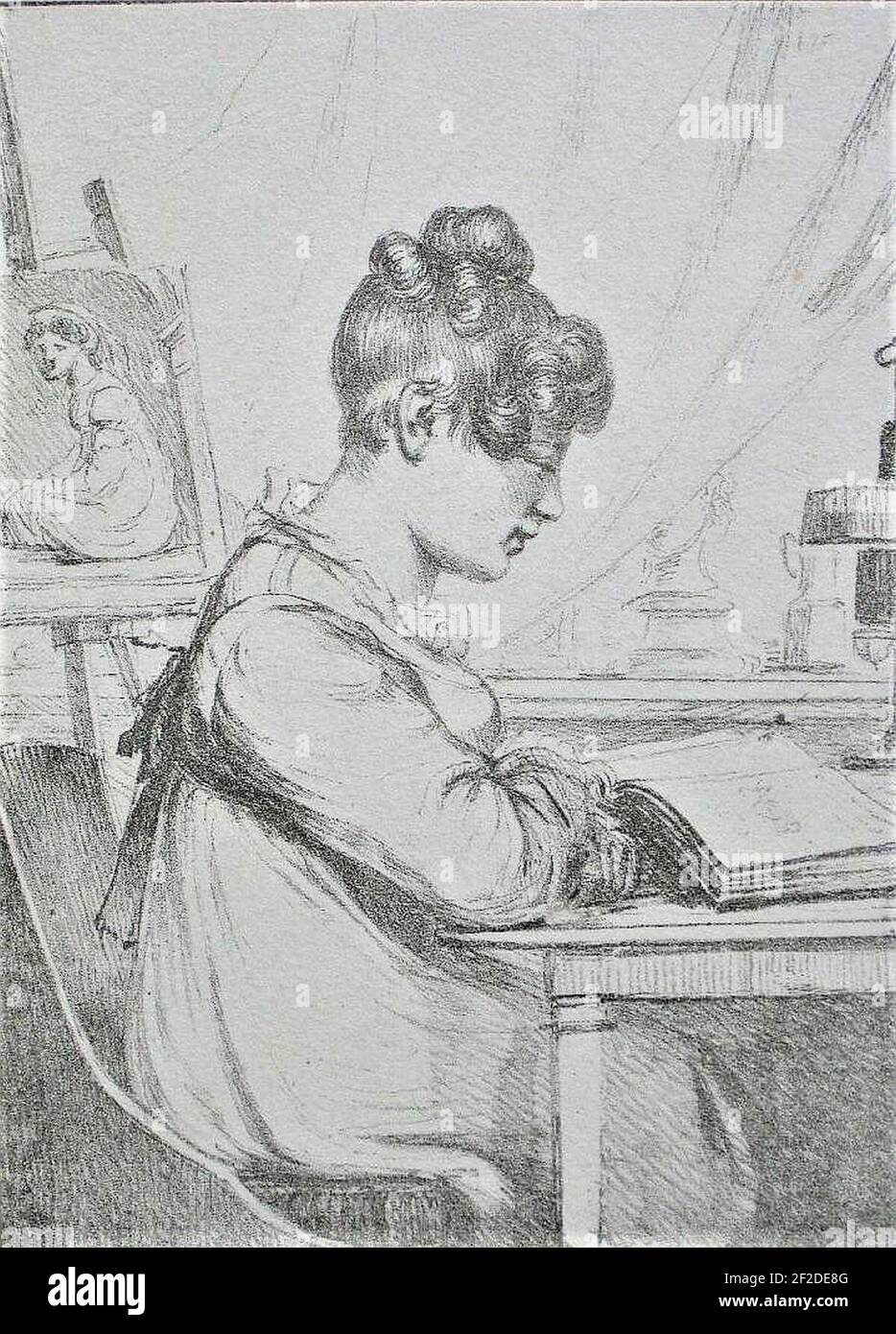 Portrait of Ines Esmenard by Vivant Denon 3 (crop Stock Photo - Alamy