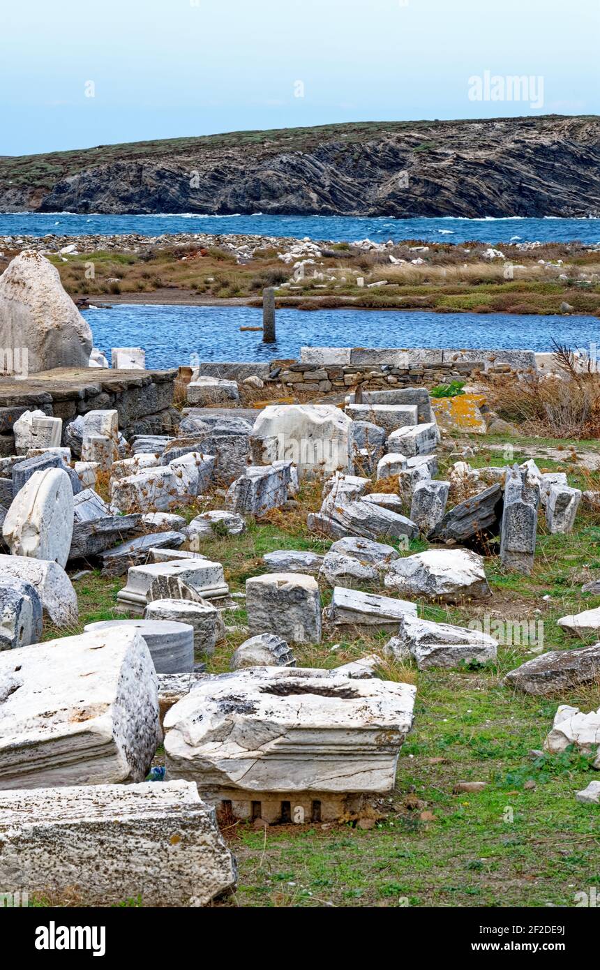 Greece, Cyclades islands, Delos, Unesco world heritage, Delos, the most ...