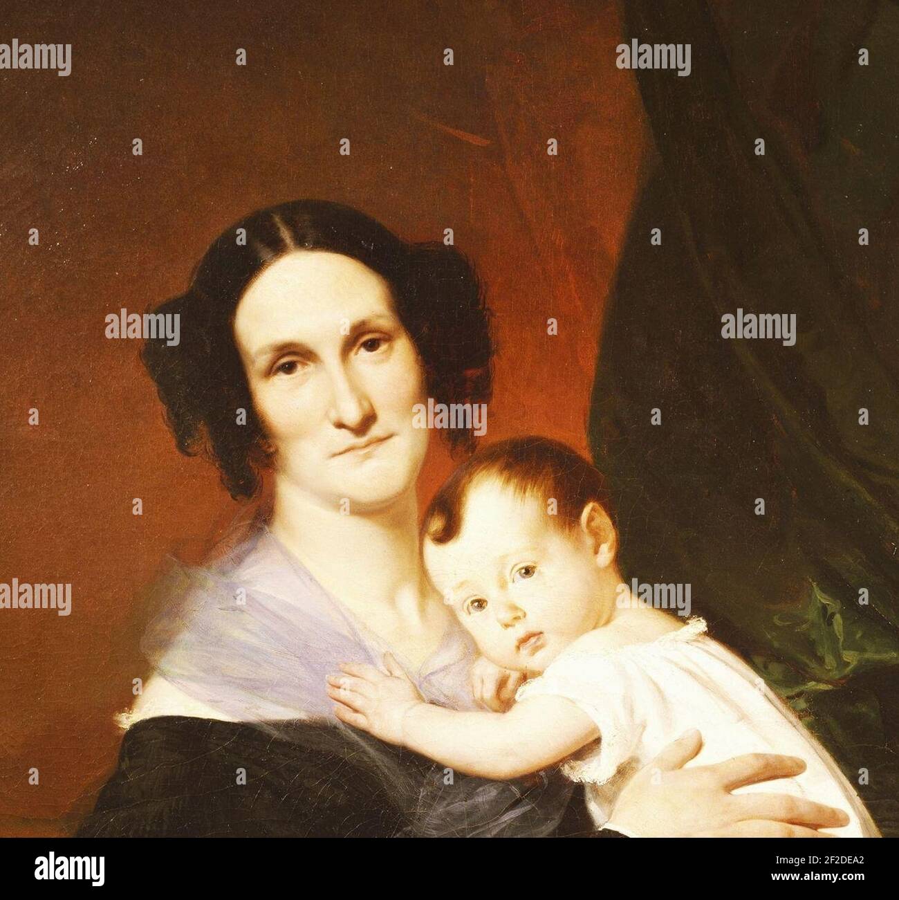 Portrait of Italian operatic singer Teresa Pinotti, wife of Luigi ...