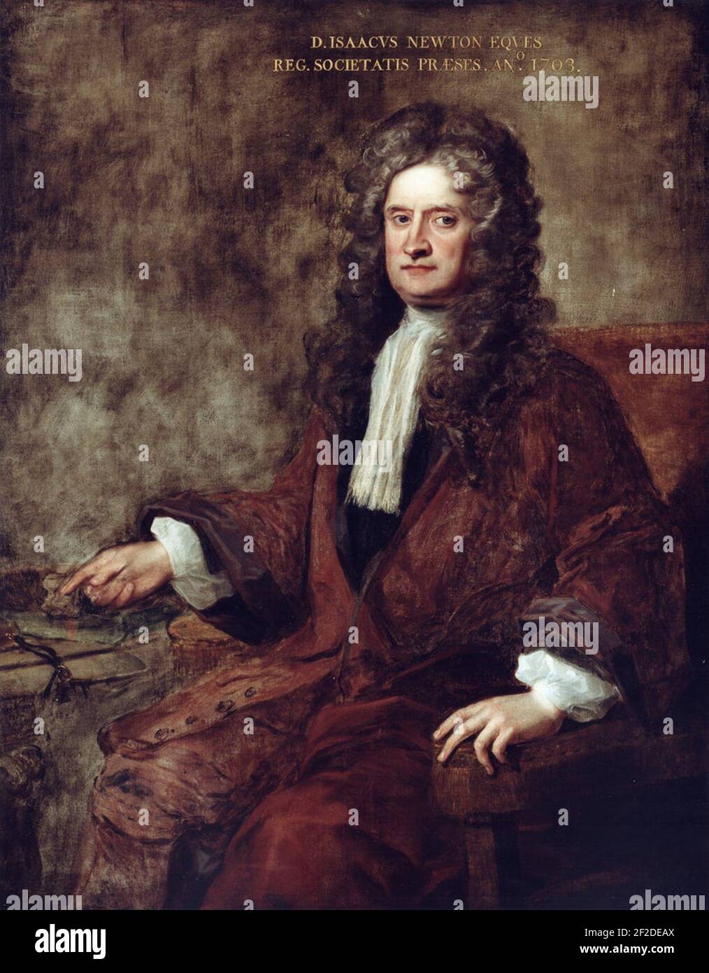 Portrait of Isaac Newton (1642-1727) - Charles Jervas Stock Photo - Alamy