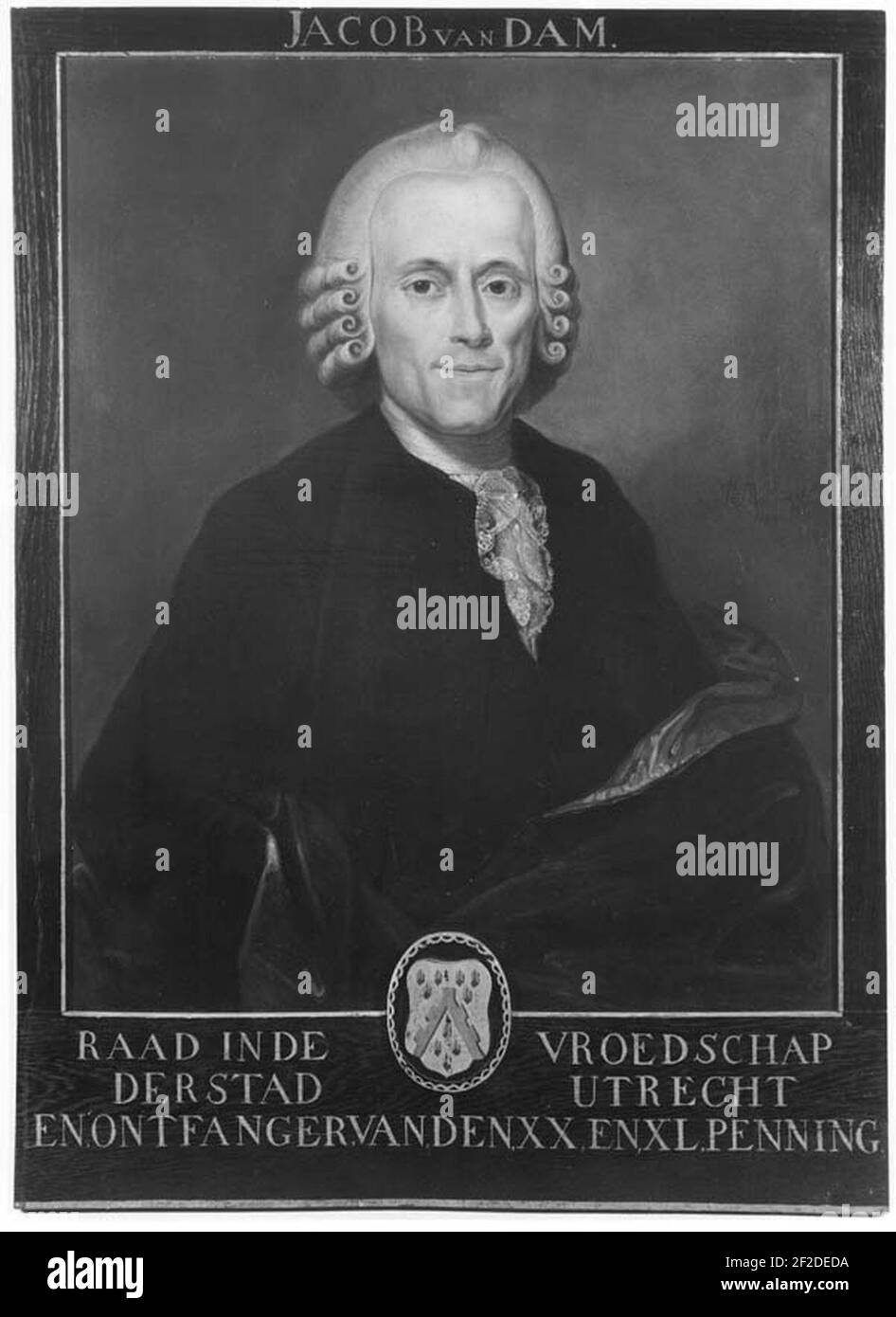 Portrait of Jacob van Dam after Jacob Maurer Stock Photo - Alamy