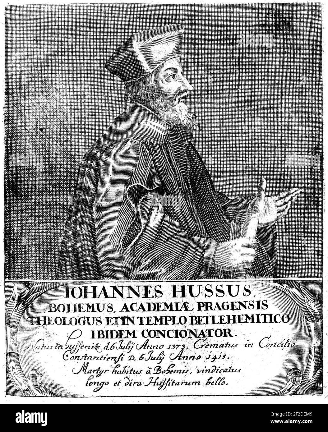 Portrait of Jan Hus 2 Stock Photo - Alamy