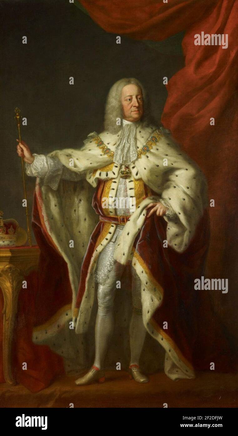Portrait of King George II. by John Shackleton Stock Photo - Alamy