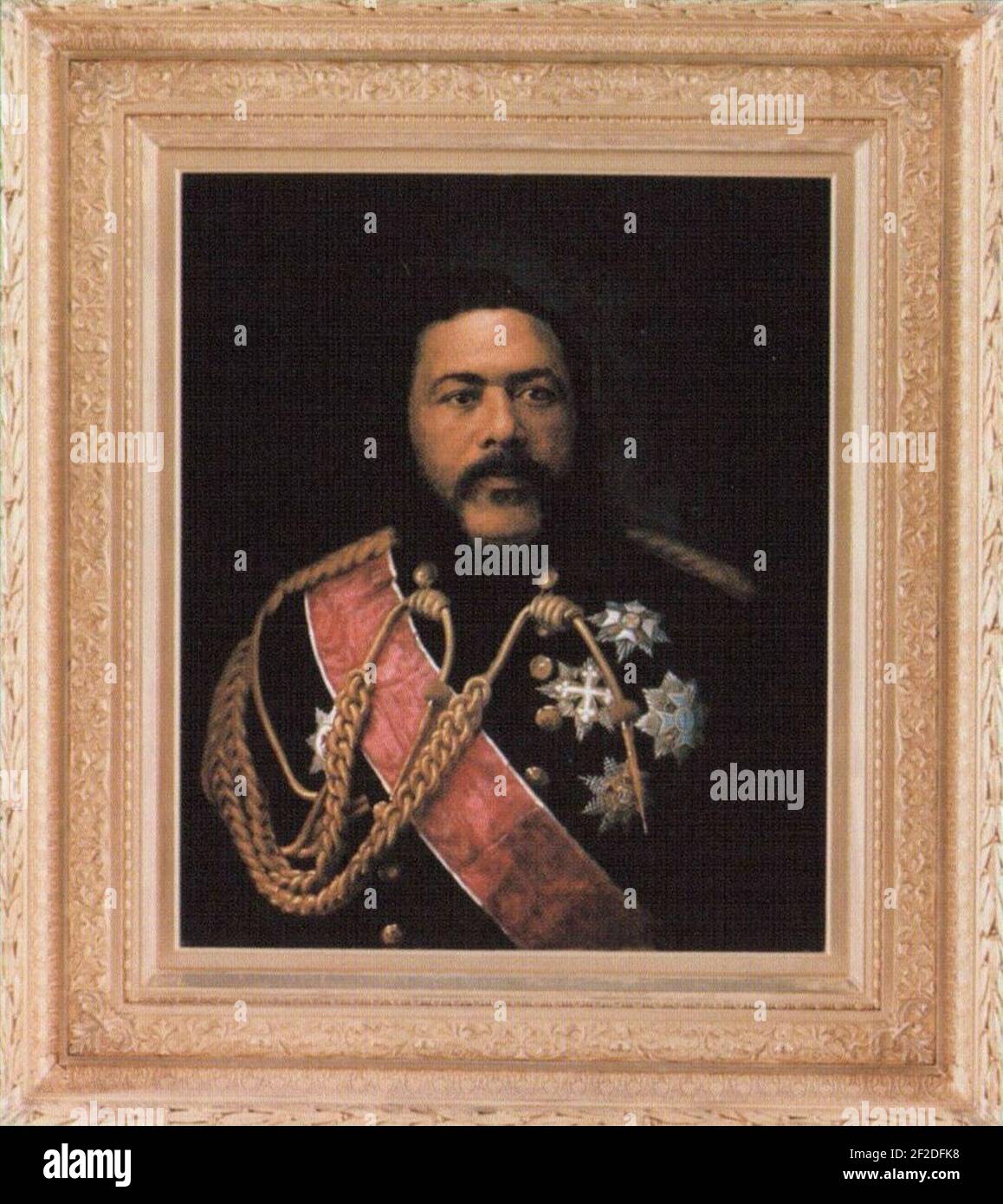 Portrait of King David Kalakaua' attributed to Oscar Kunath Stock Photo ...