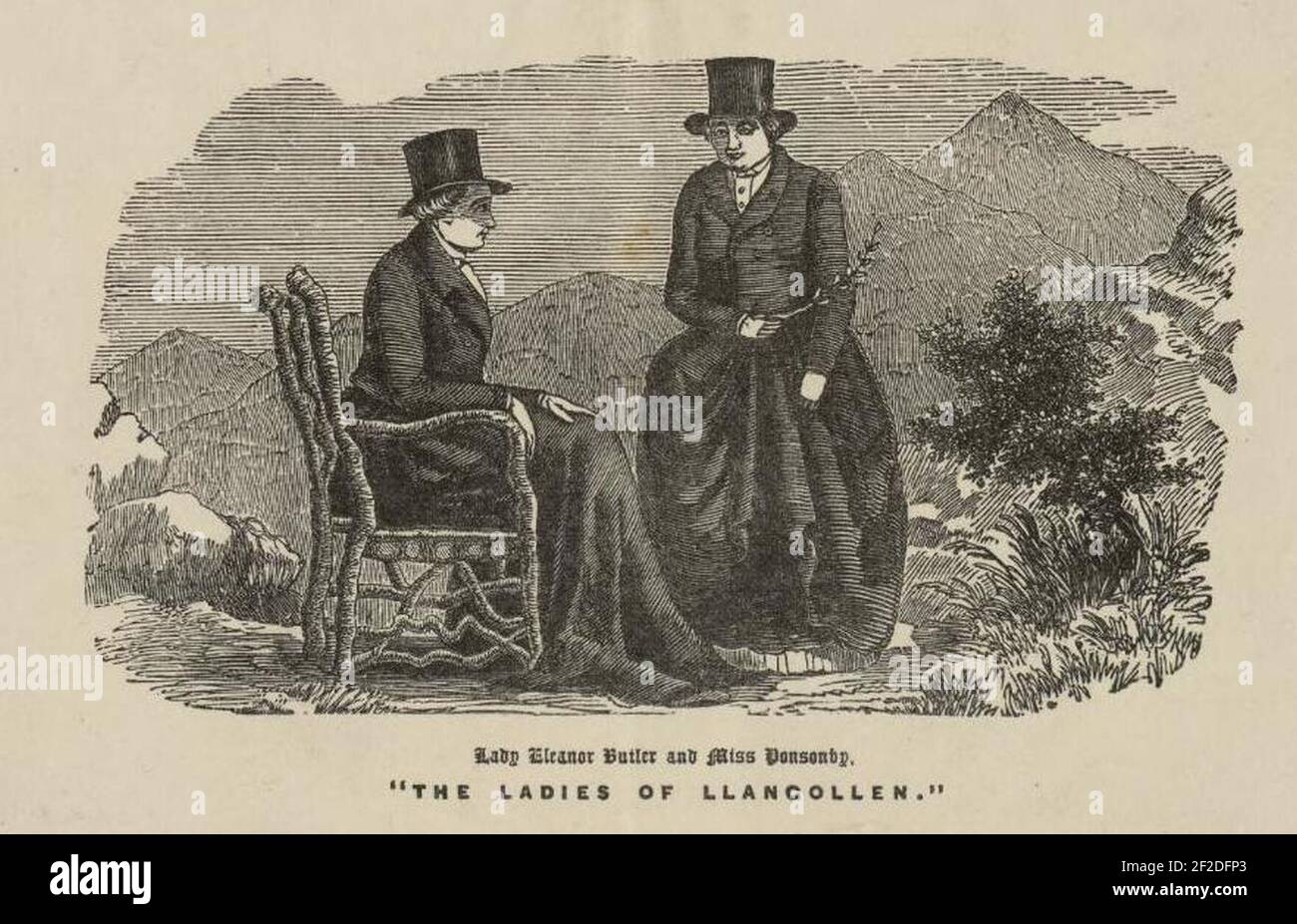 Portrait of Lady Eleanor Butler and Miss Ponsonby 'The Ladies of ...