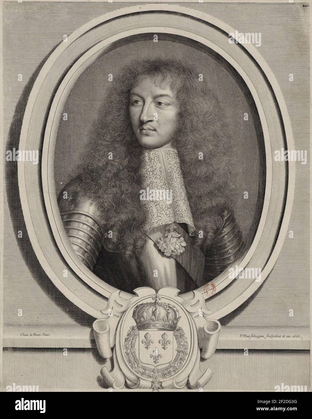 Portrait of Louis XIV of France - van Schuppen 1666 Stock Photo - Alamy