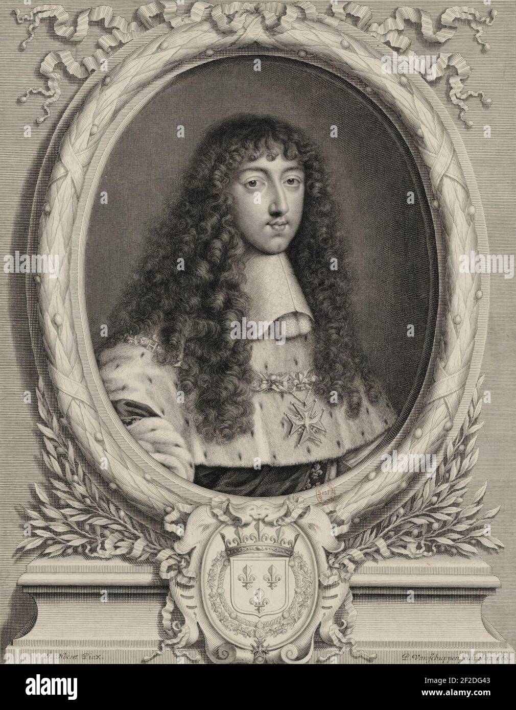 Portrait of Louis XIV of France - van Schuppen 1660 Stock Photo - Alamy