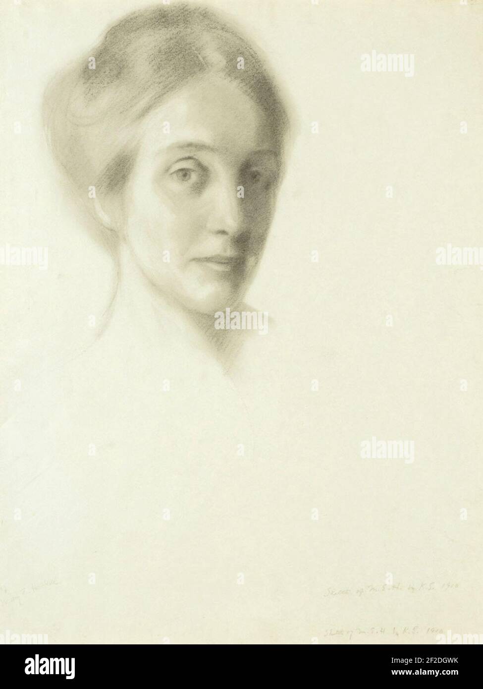 Portrait of Mary Haskell by Kahlil Gibran Stock Photo - Alamy